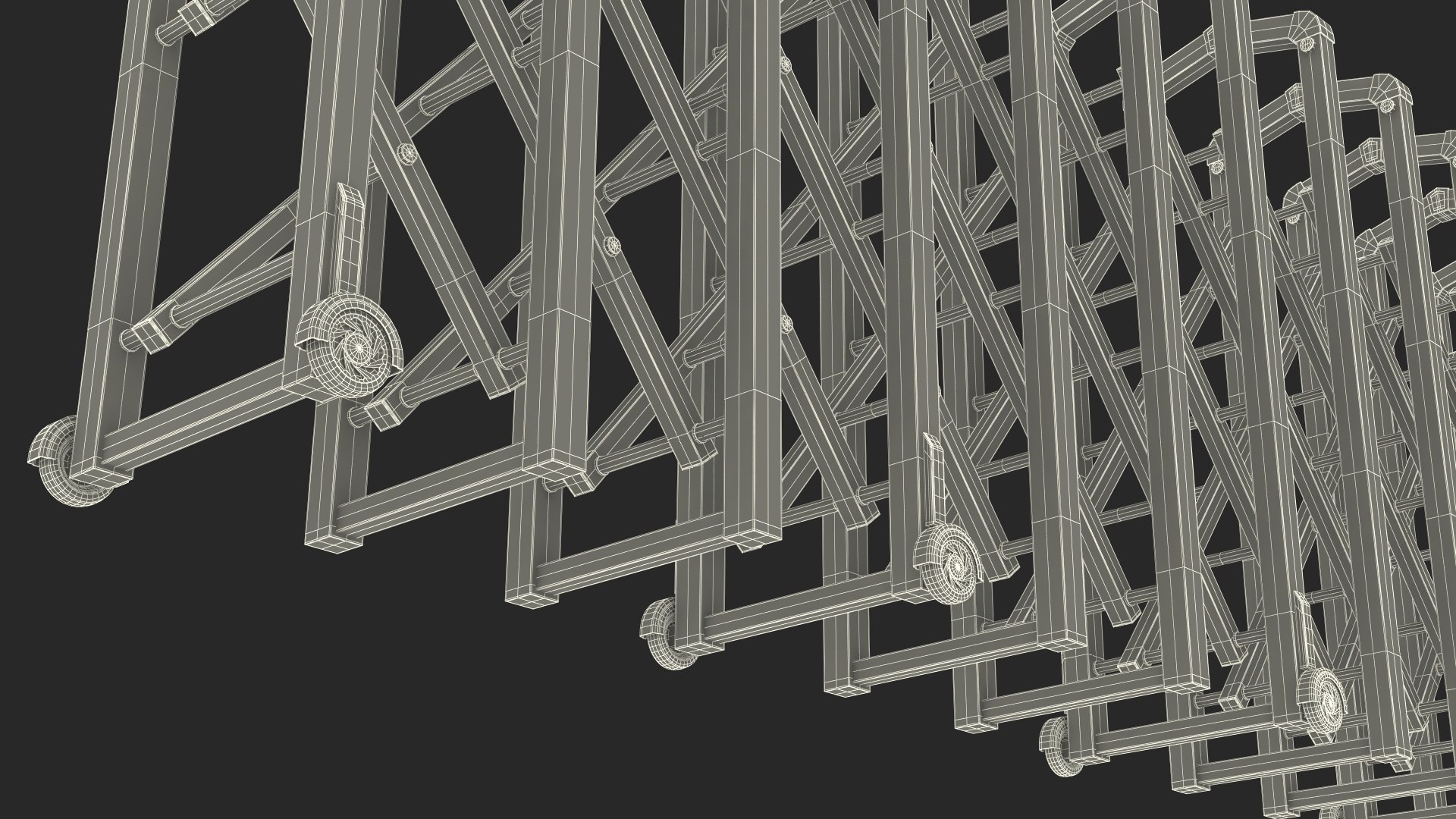 Electric Sliding Retractable Gate 3D Model - TurboSquid 2206600