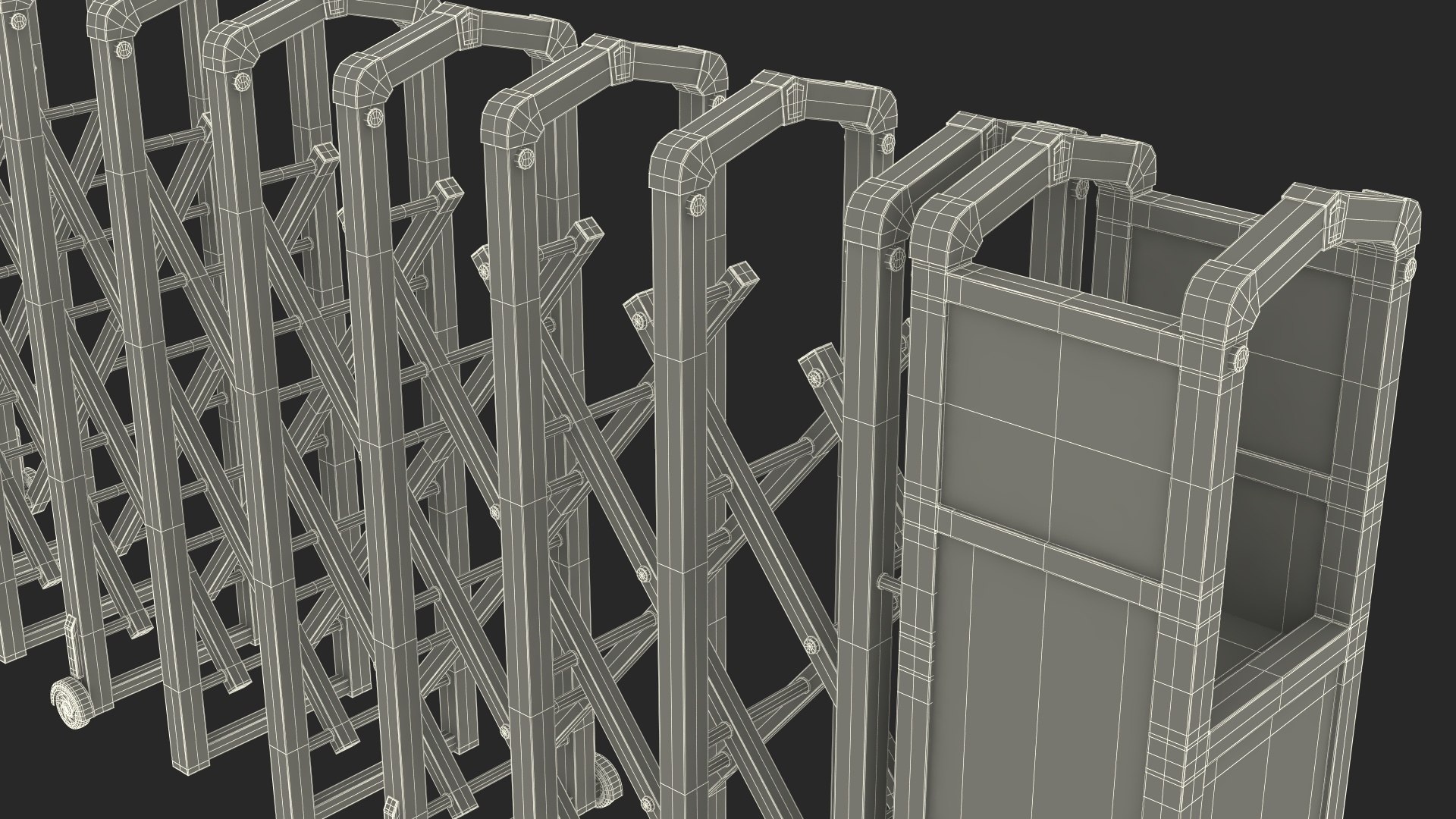 Electric Sliding Retractable Gate 3D Model - TurboSquid 2206600
