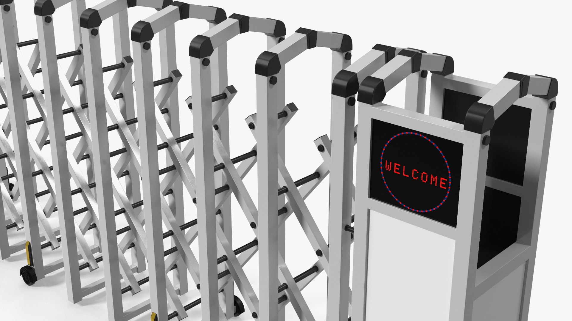 Electric Sliding Retractable Gate 3D Model - TurboSquid 2206600