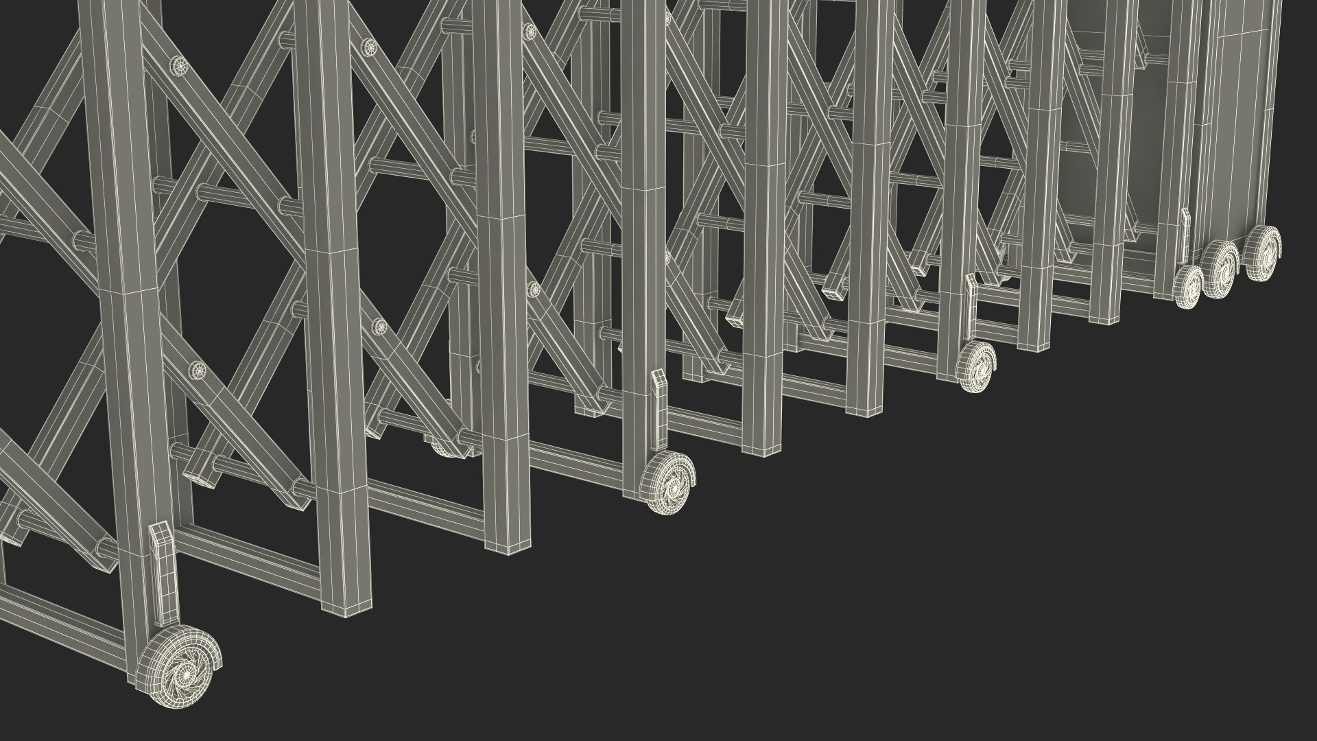 Electric Sliding Retractable Gate 3D Model - TurboSquid 2206600