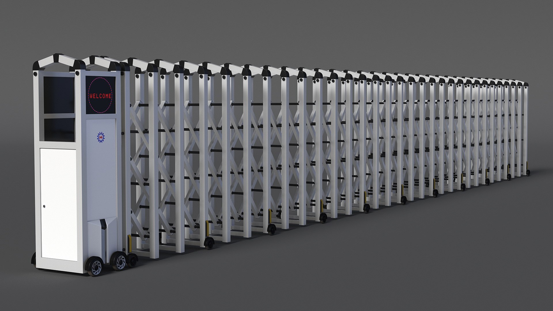 Electric Sliding Retractable Gate 3D Model - TurboSquid 2206600