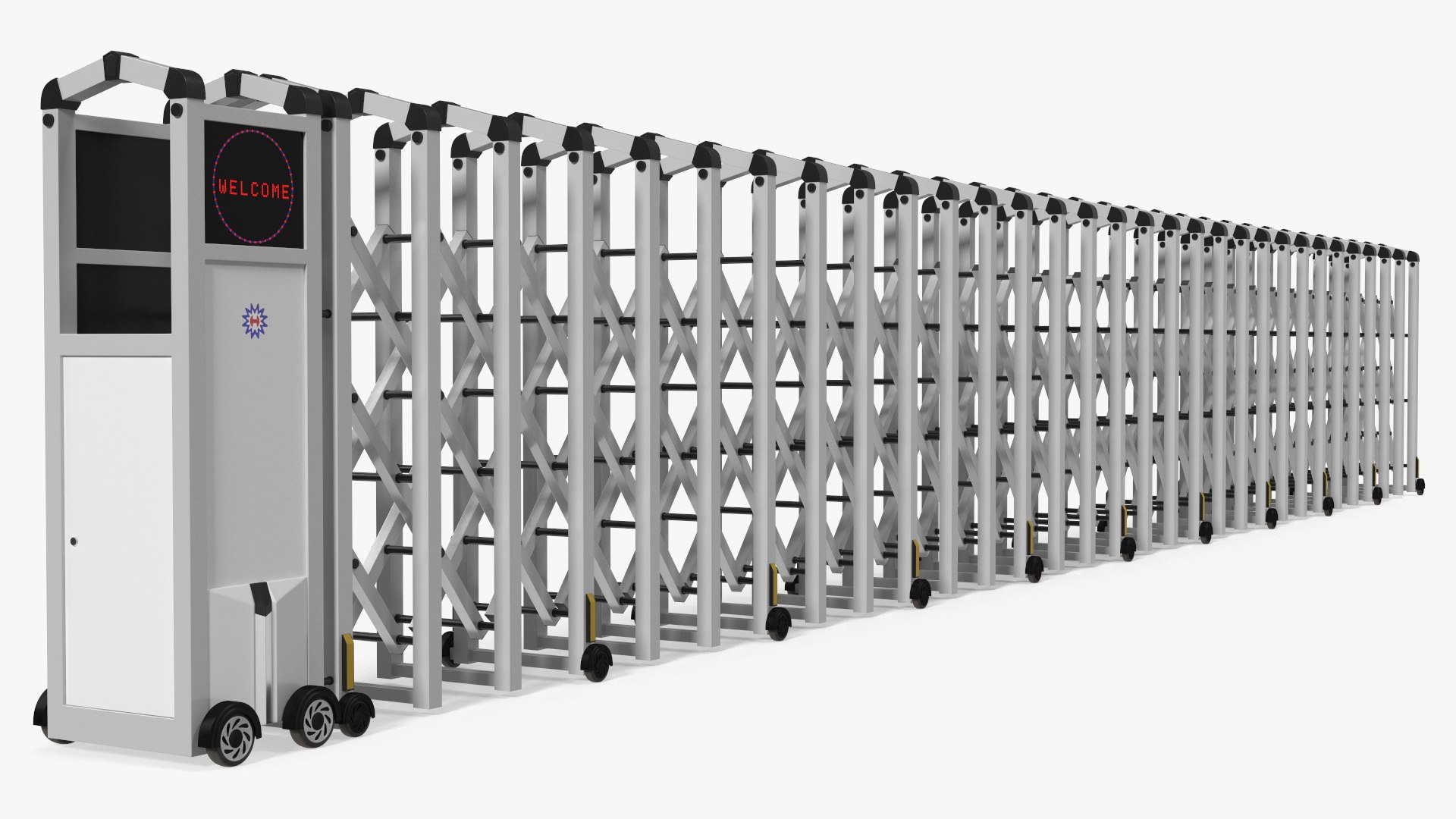 Electric Sliding Retractable Gate 3D Model - TurboSquid 2206600