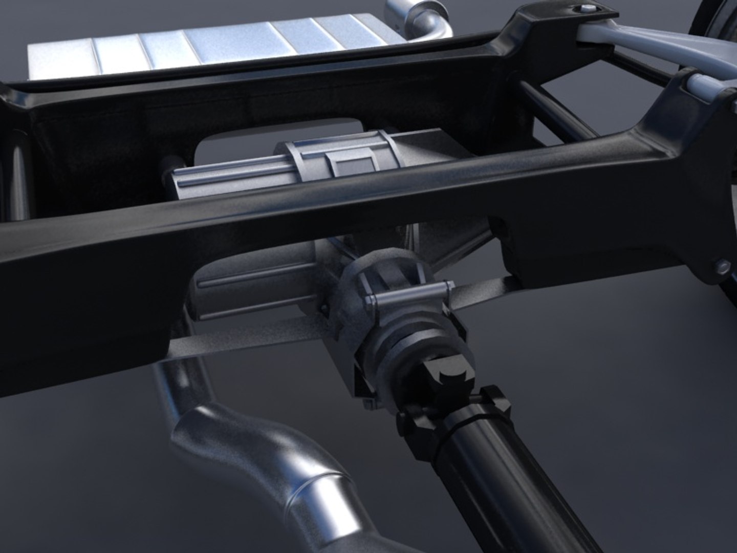 Suspension Mitsubishi Evo X 3d Model