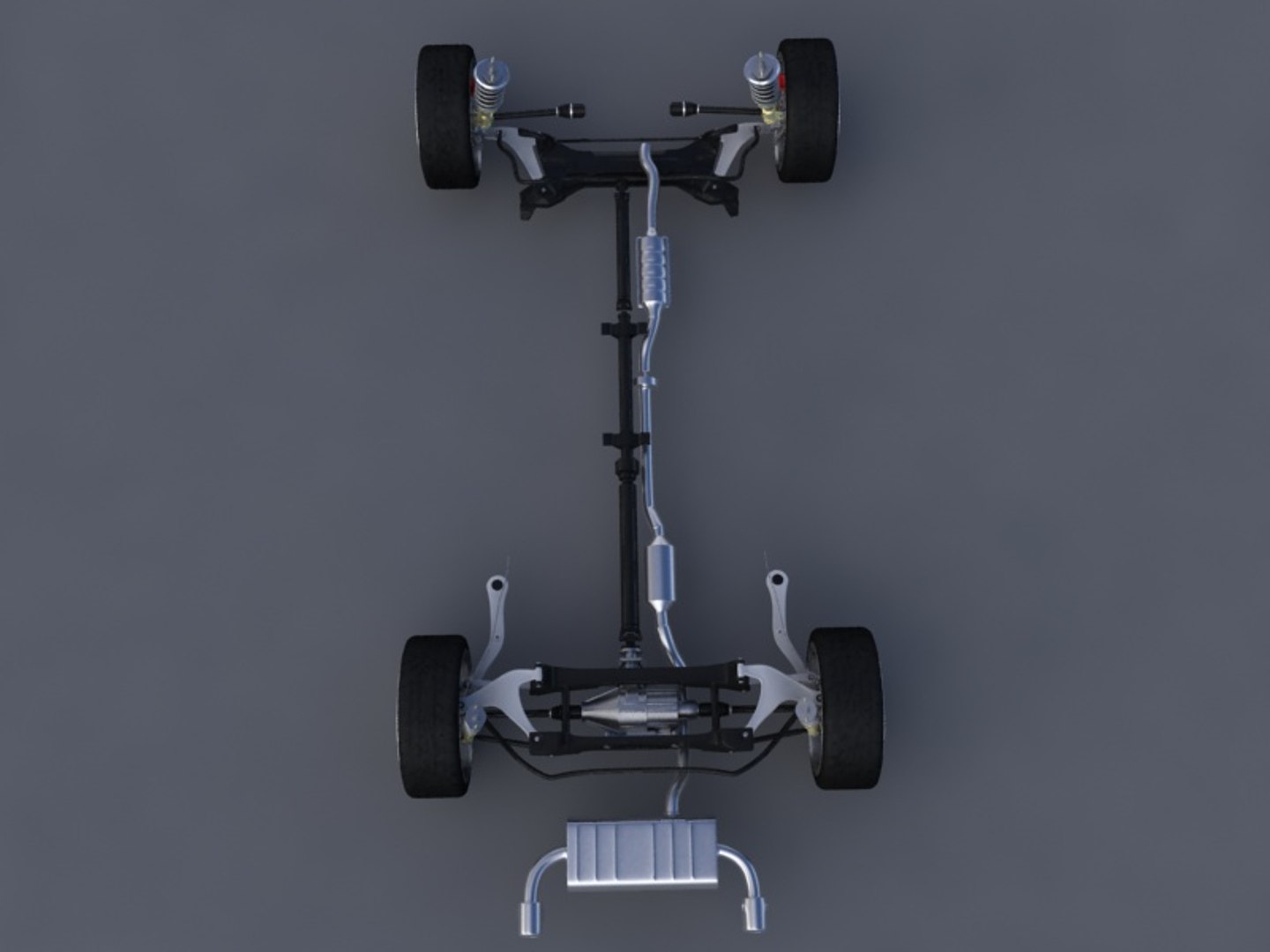 Suspension Mitsubishi Evo X 3d Model