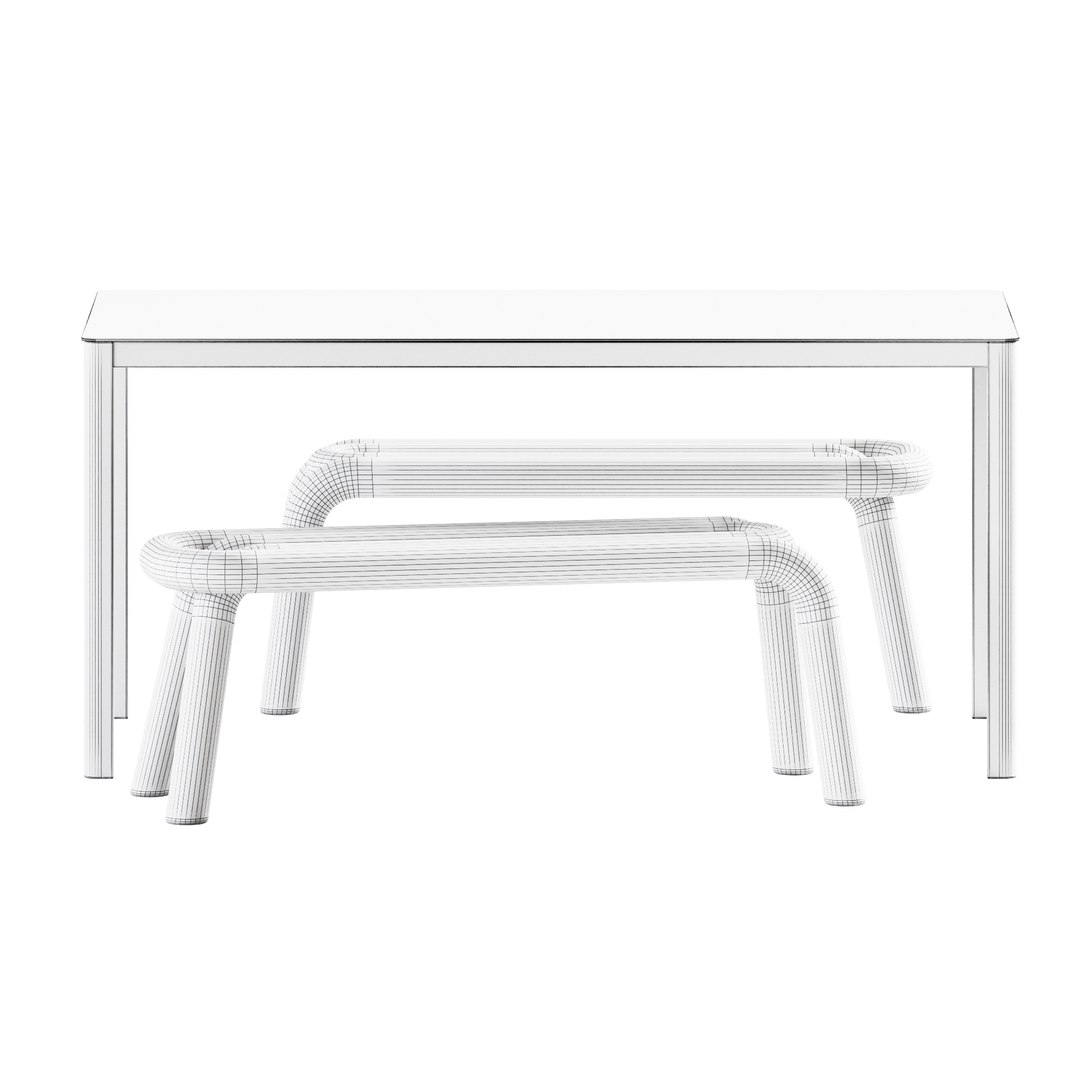 3D La Table By Arrmet And Bench Bold By Moustache - TurboSquid 2056307