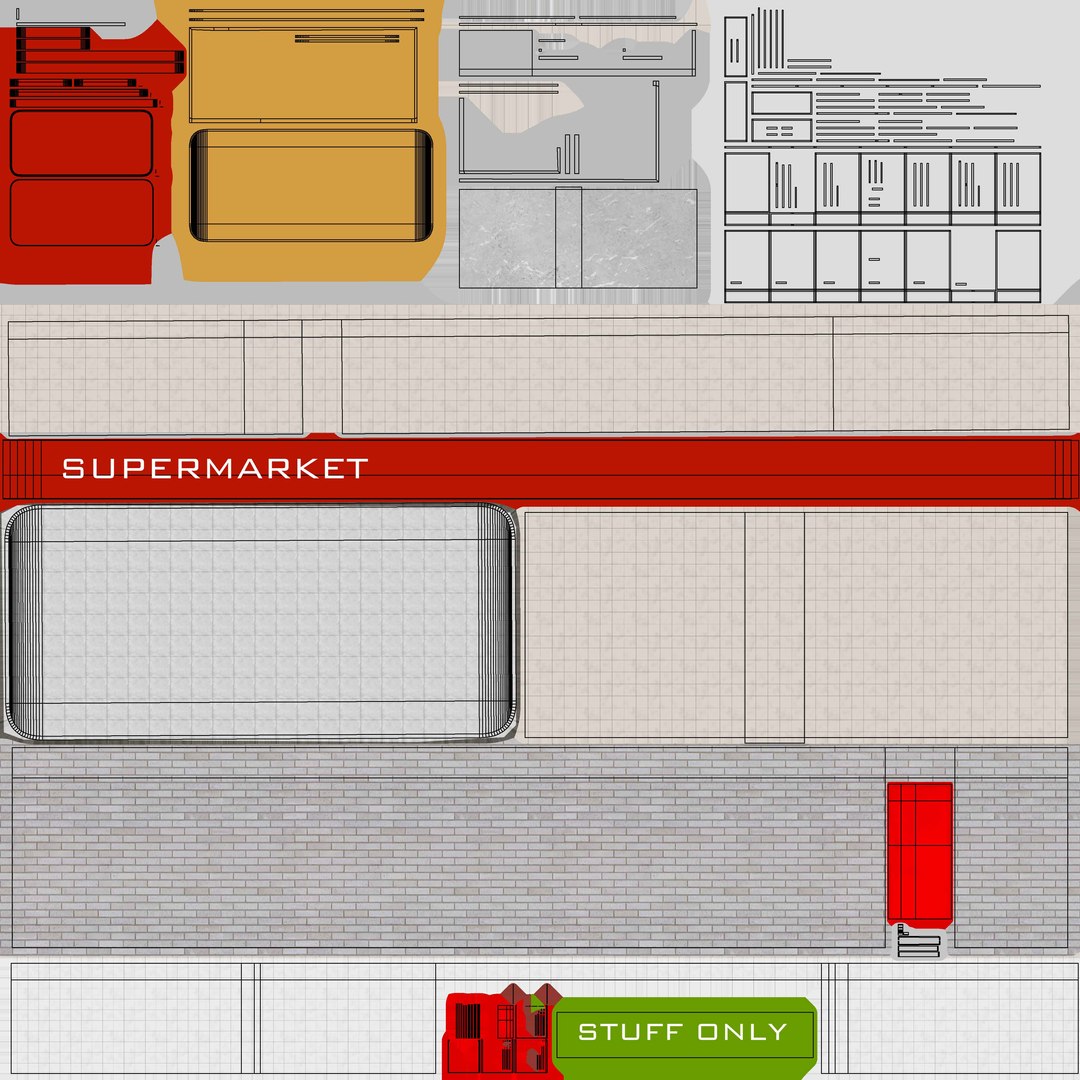 Real Supermarket Market Model - TurboSquid 1525842