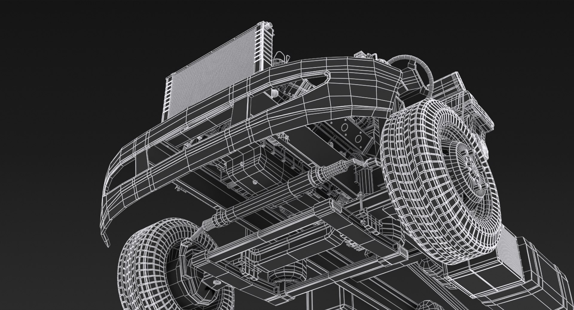 Semi truck undercarriage 3D model - TurboSquid 1168944
