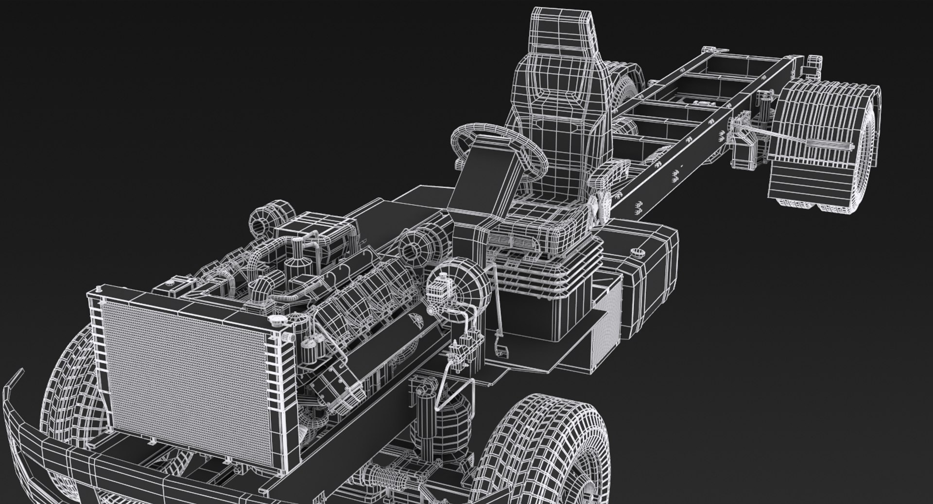 Semi truck undercarriage 3D model - TurboSquid 1168944