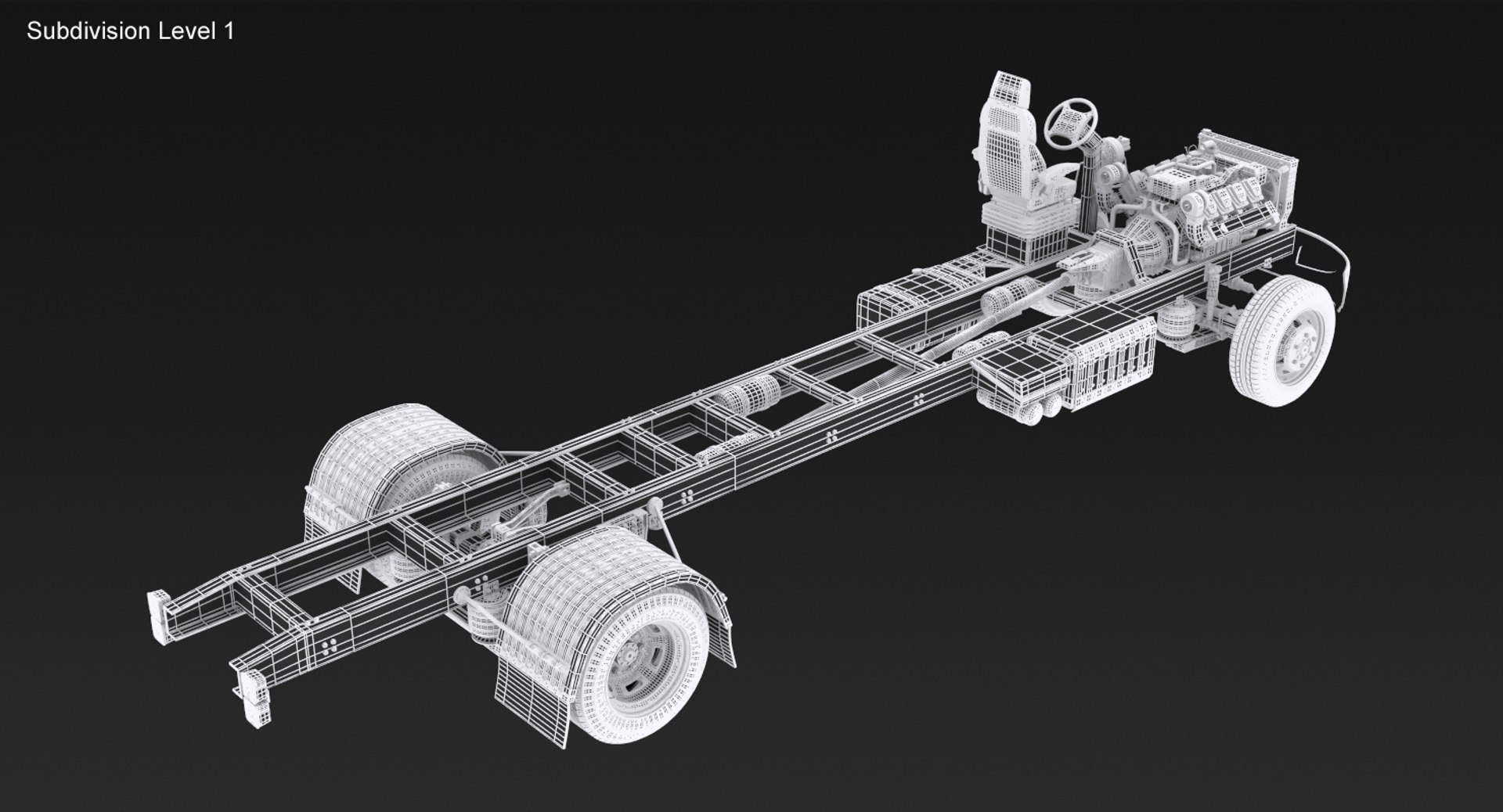 Semi truck undercarriage 3D model - TurboSquid 1168944