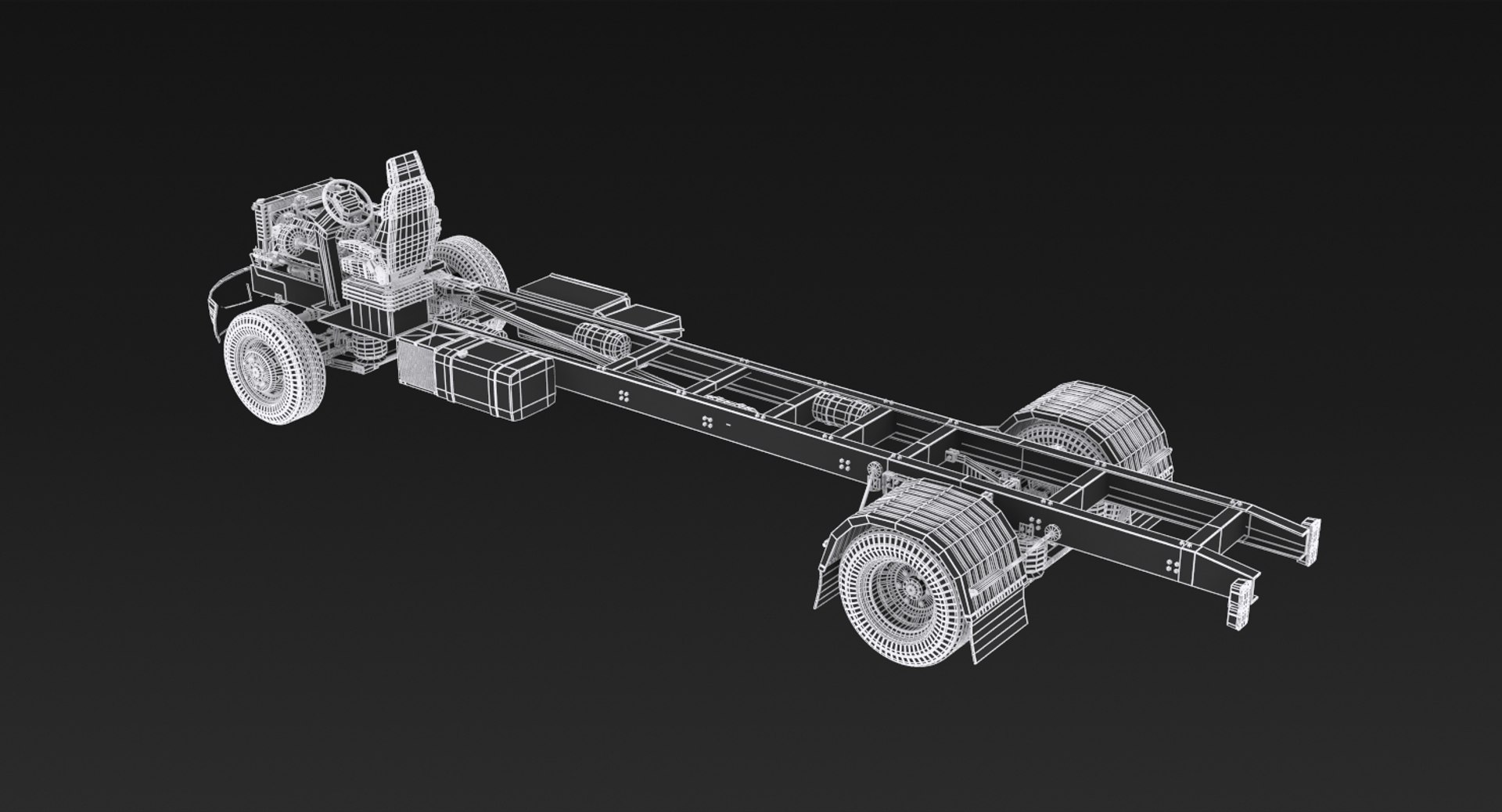 Semi truck undercarriage 3D model - TurboSquid 1168944