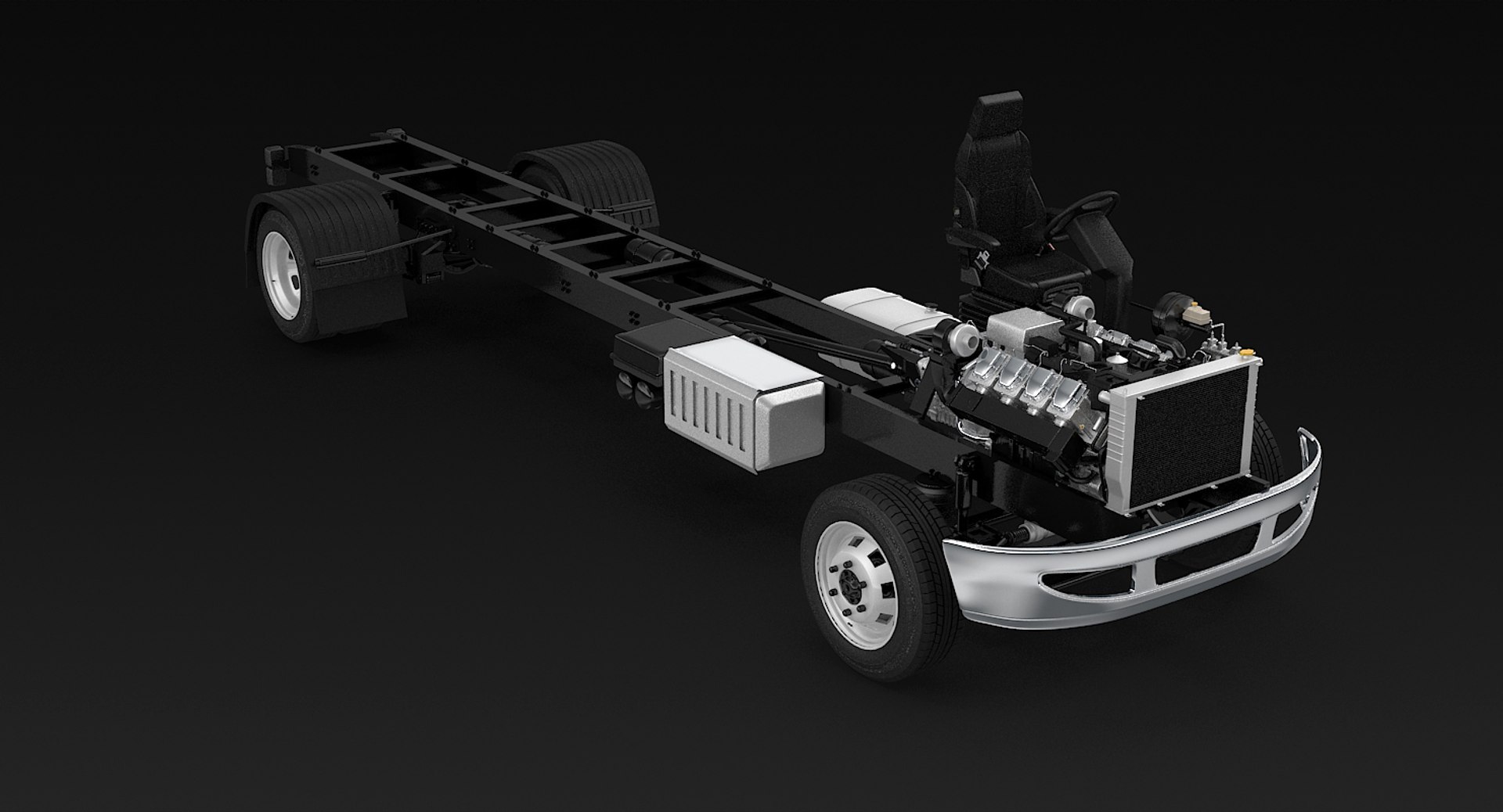 Semi Truck Undercarriage 3D Model - TurboSquid 1168944