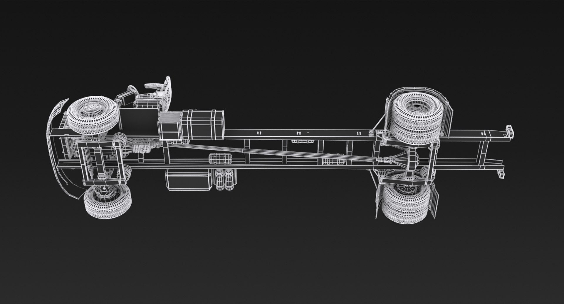 Semi truck undercarriage 3D model - TurboSquid 1168944