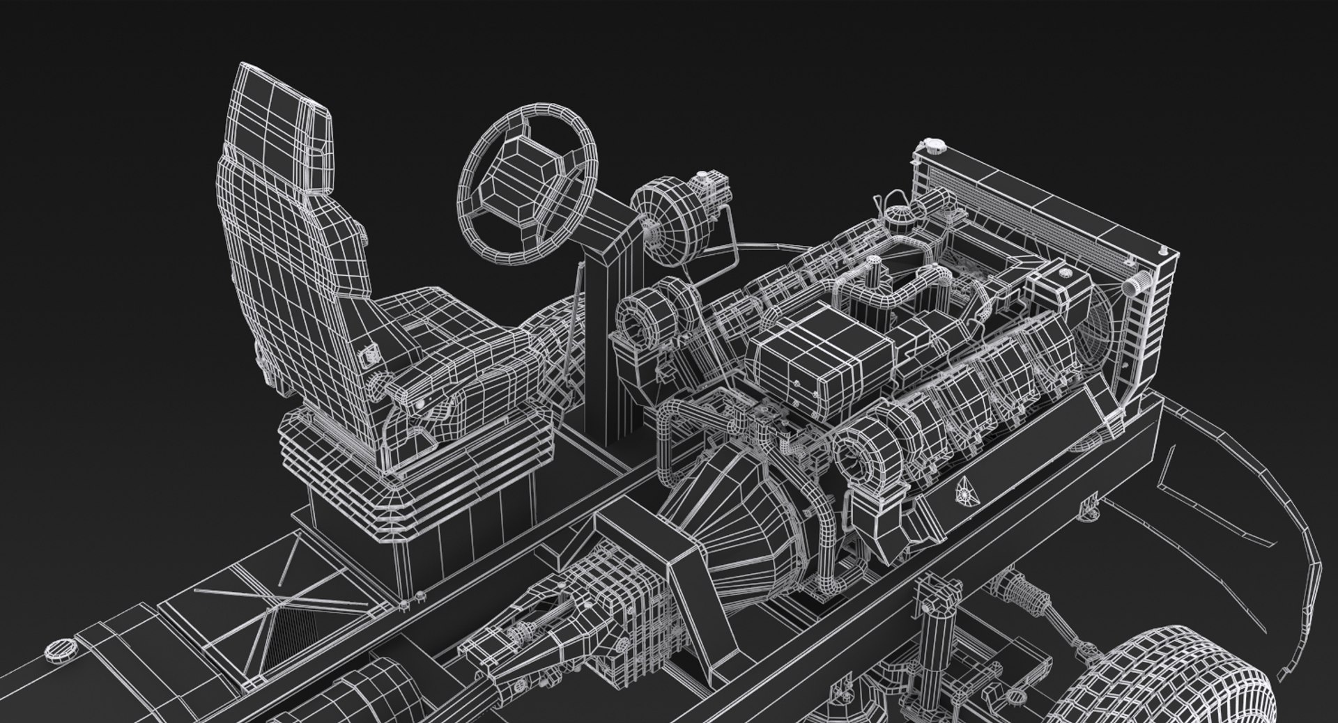 Semi truck undercarriage 3D model - TurboSquid 1168944