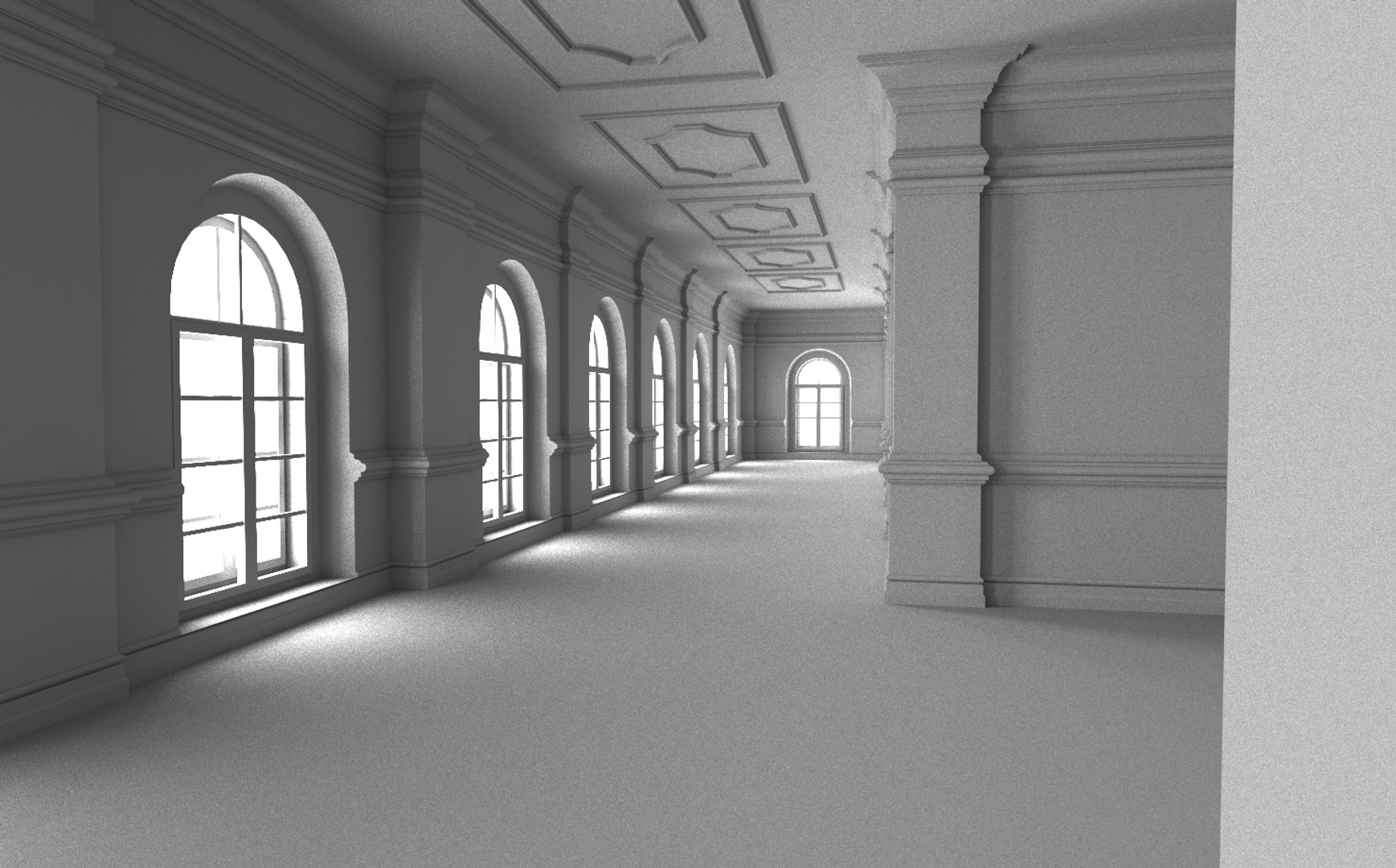 3D Corridor Interior Model - TurboSquid 1274719