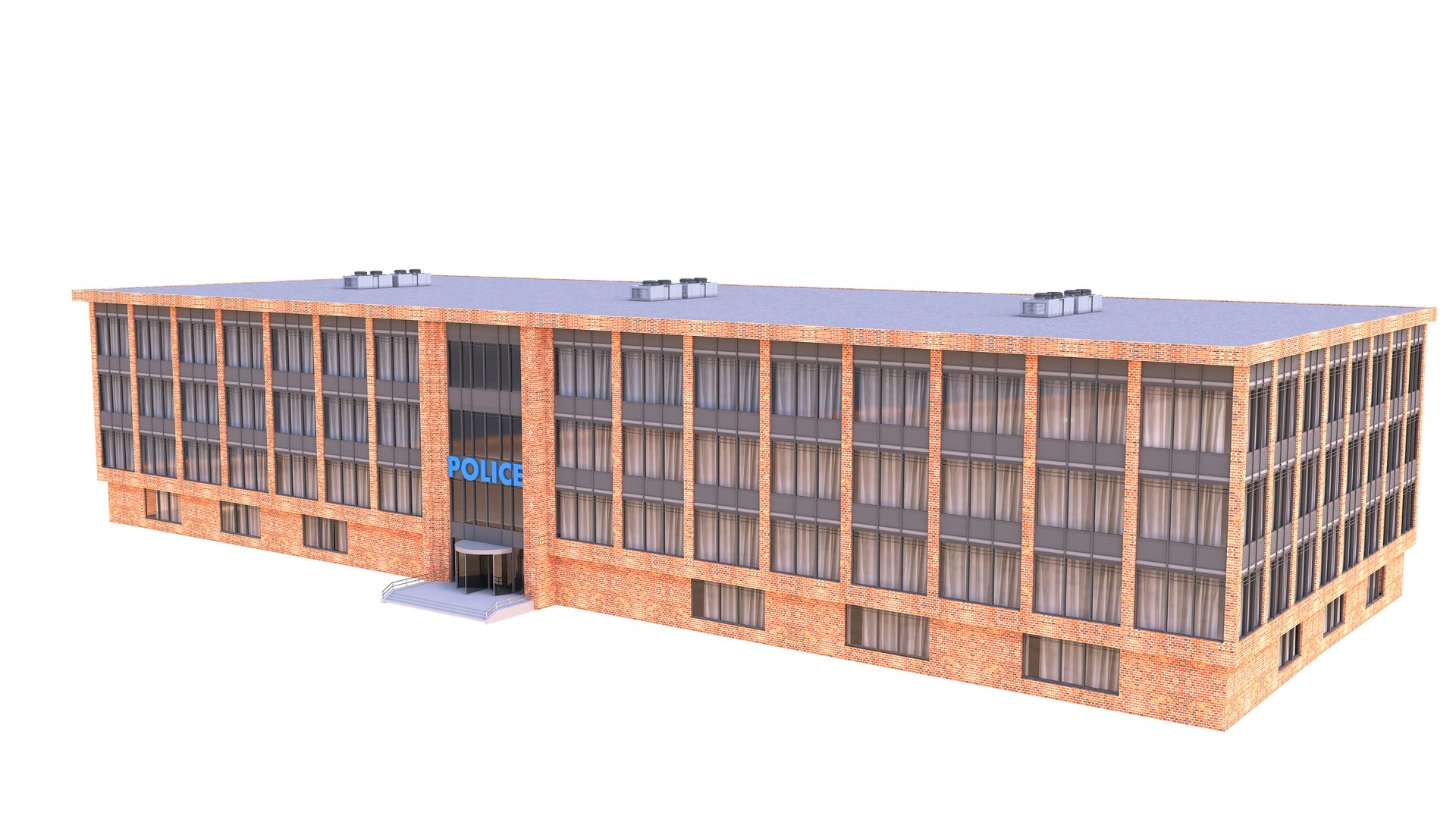 3D Police Station Building - TurboSquid 1574238