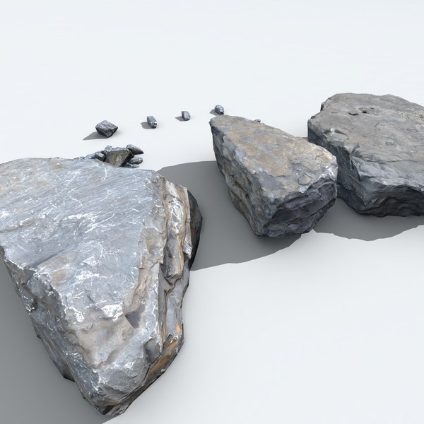 3d model scanned rocks real time