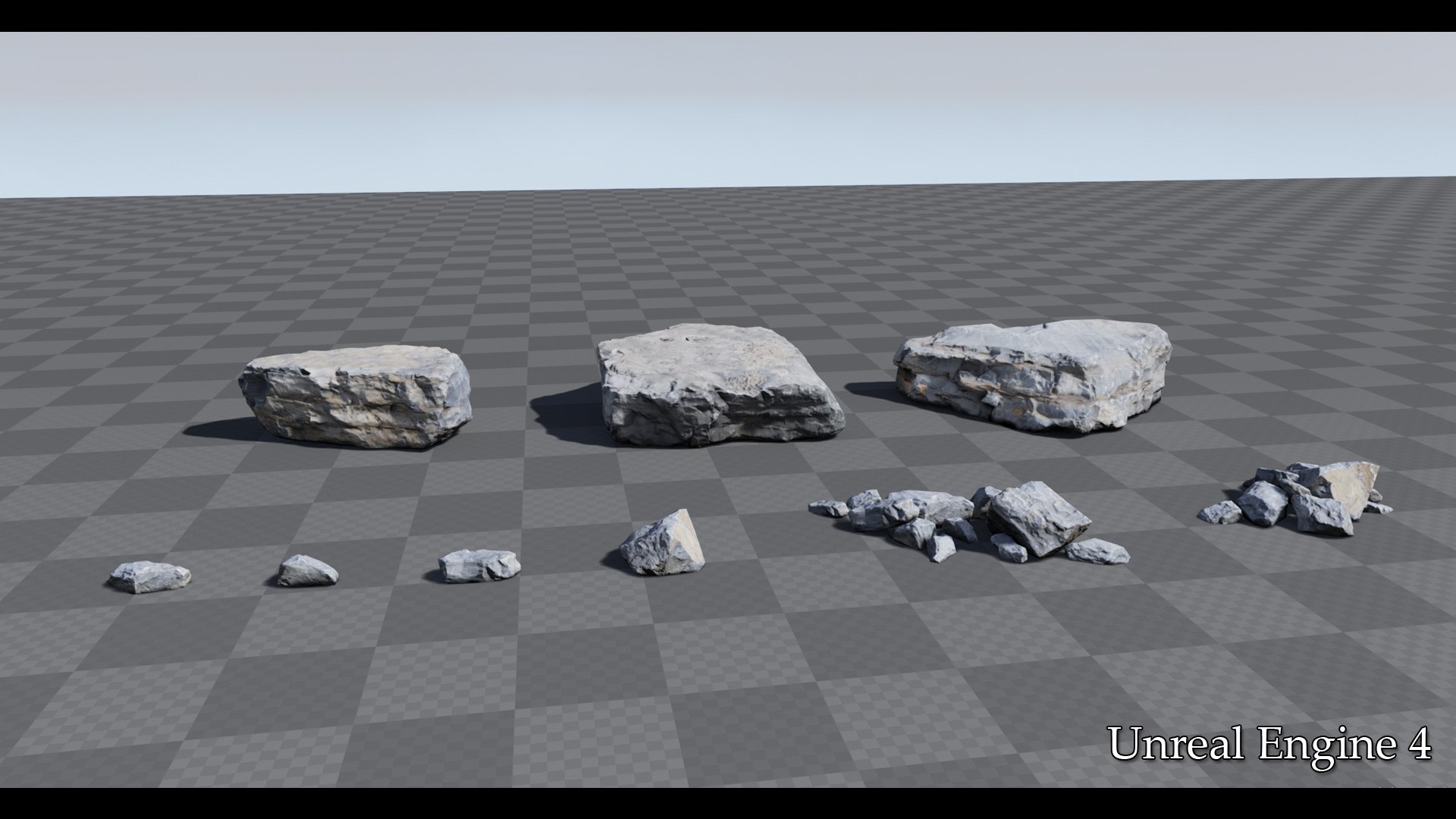 3d Model Scanned Rocks Real Time