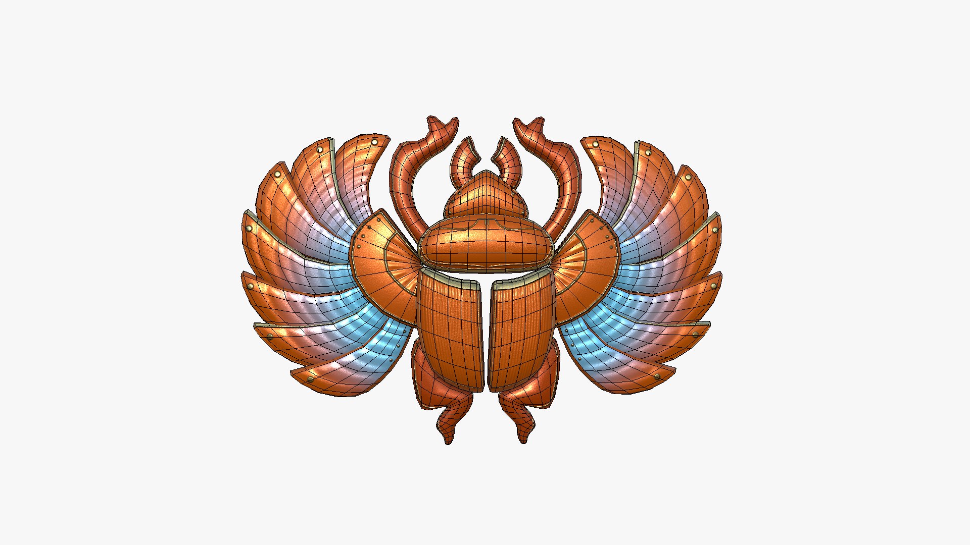 3D Khepri Mask A10 - Egyptian Gods Character Clothing - TurboSquid 2213398