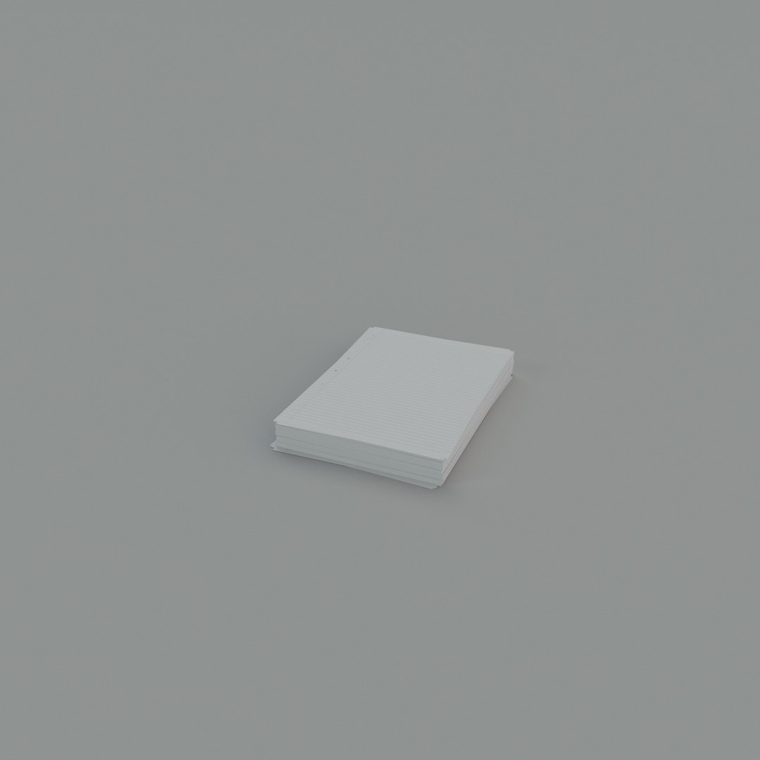 3ds Max Stack A4 Lined Paper