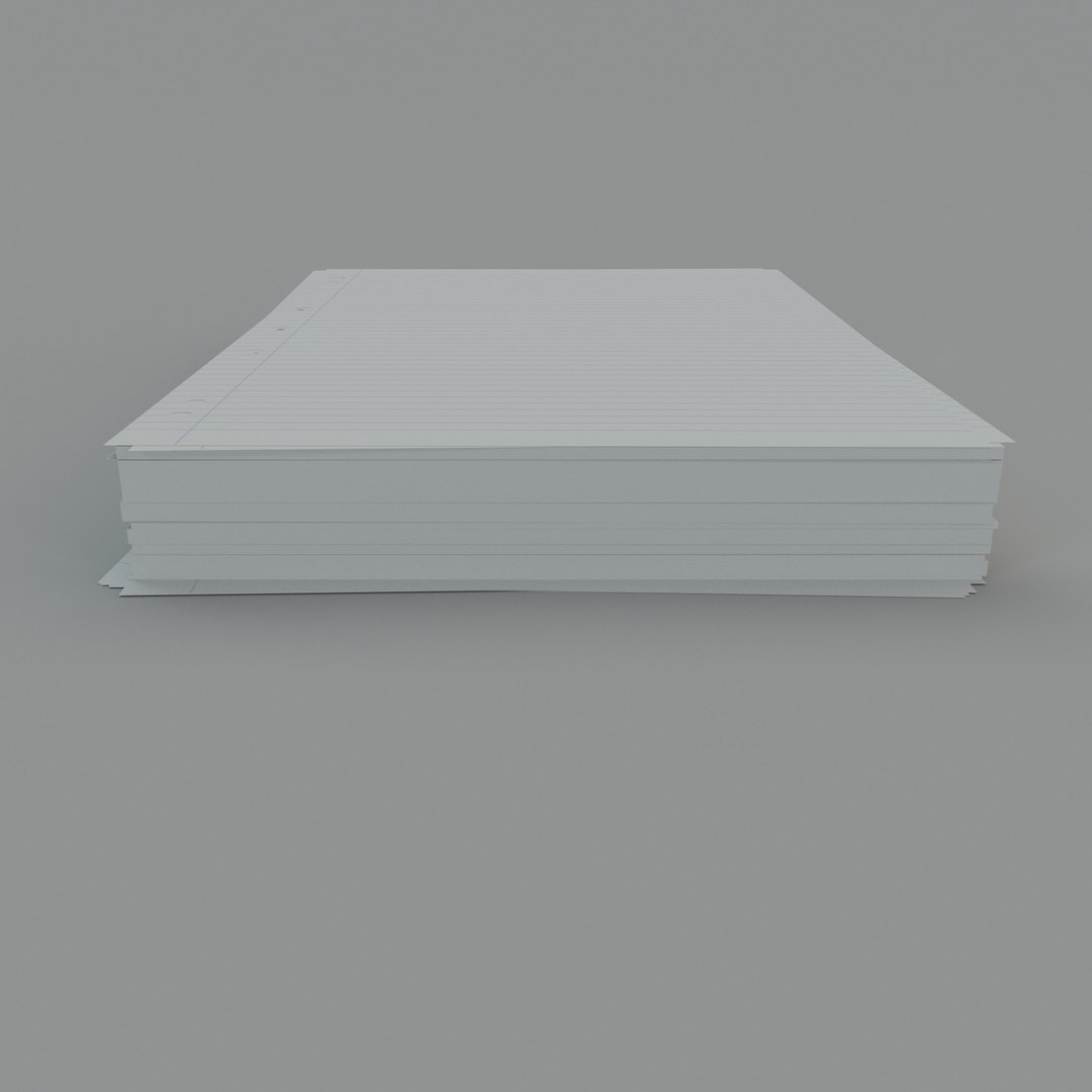 3ds Max Stack A4 Lined Paper