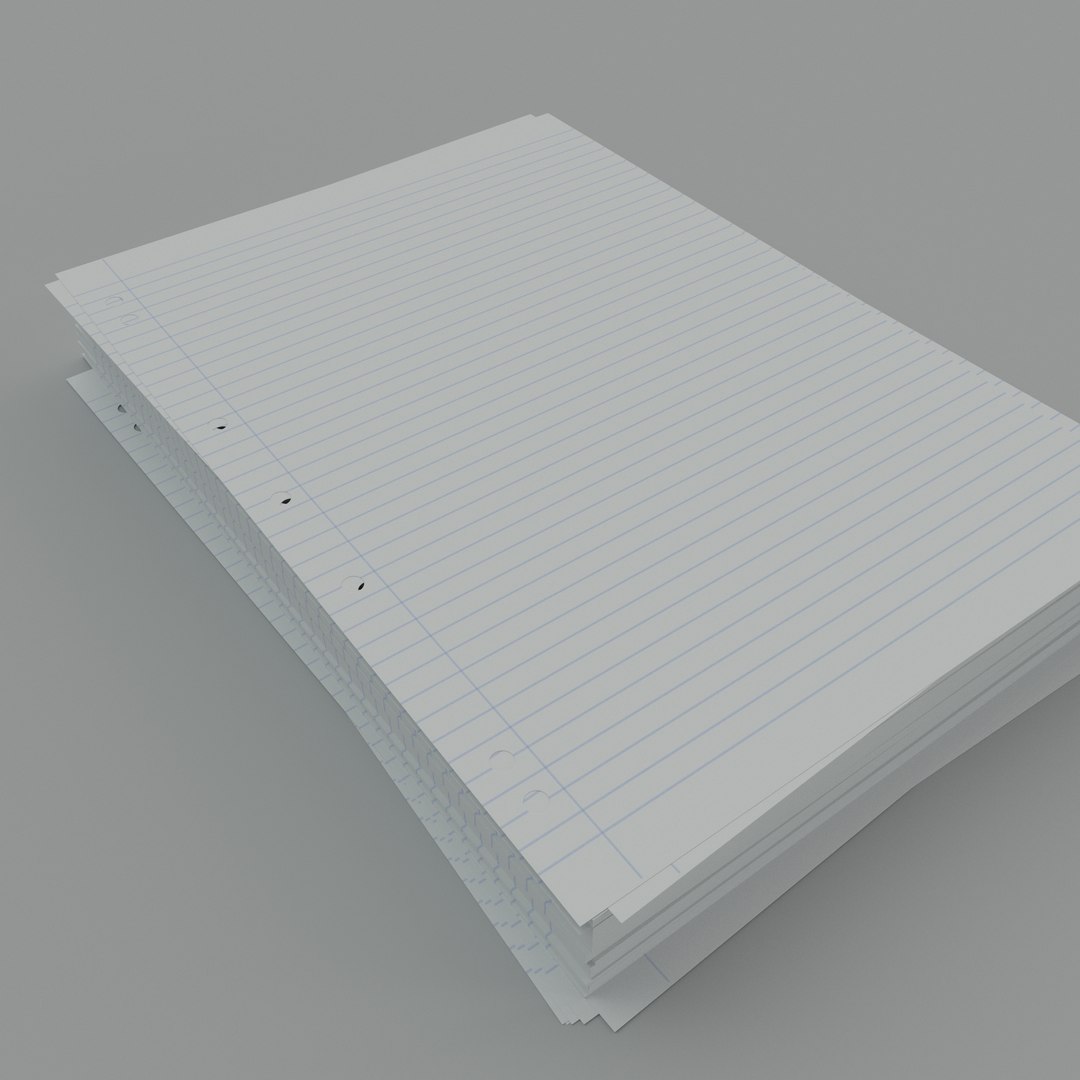 3ds Max Stack A4 Lined Paper