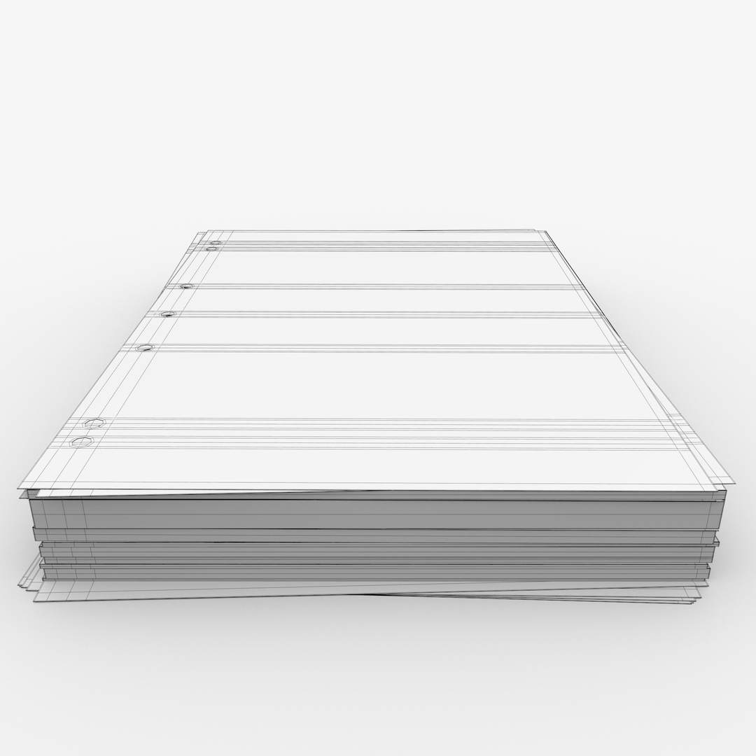 3ds Max Stack A4 Lined Paper