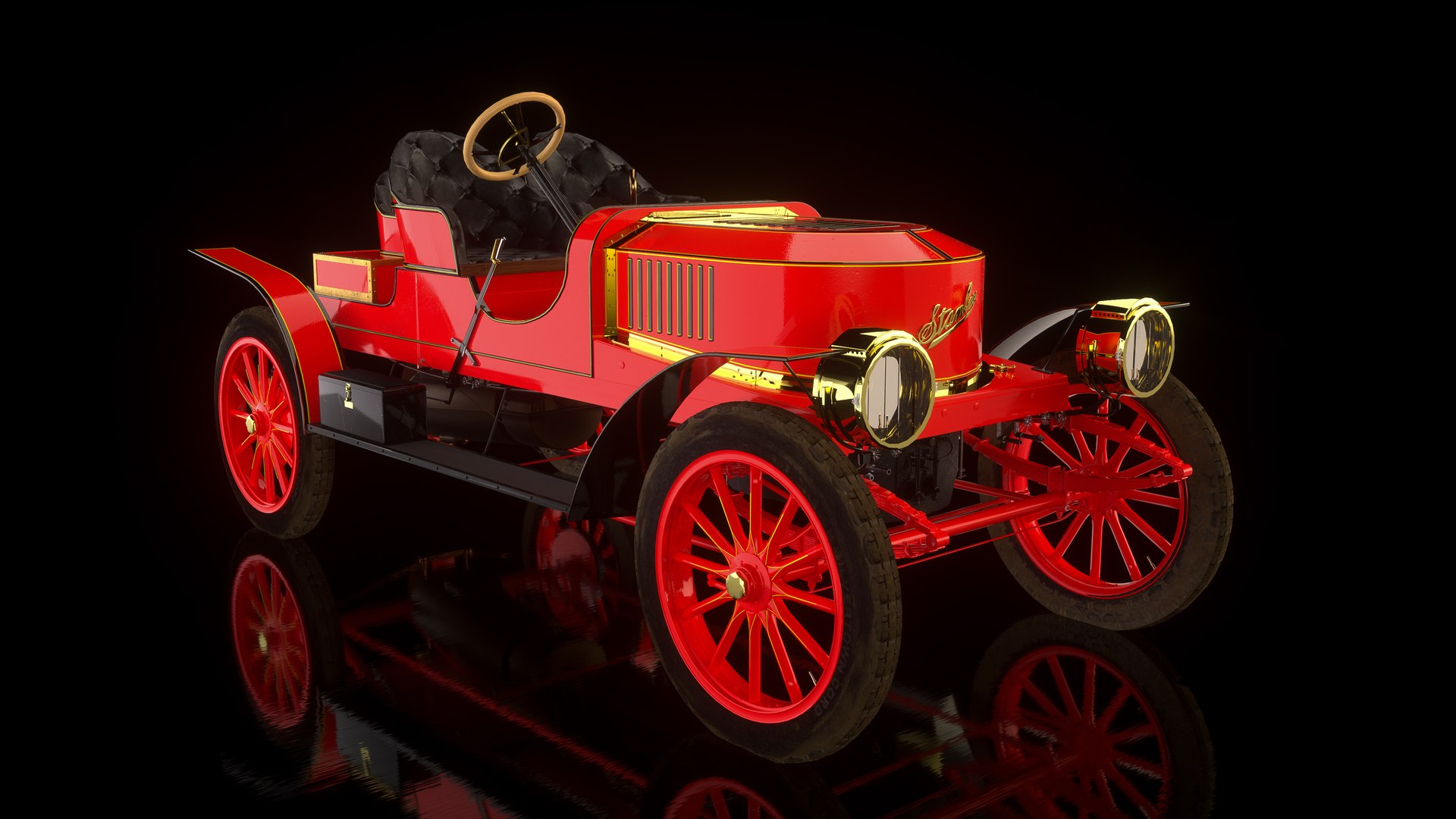 3D Stanley Steam Car Model - TurboSquid 2229855