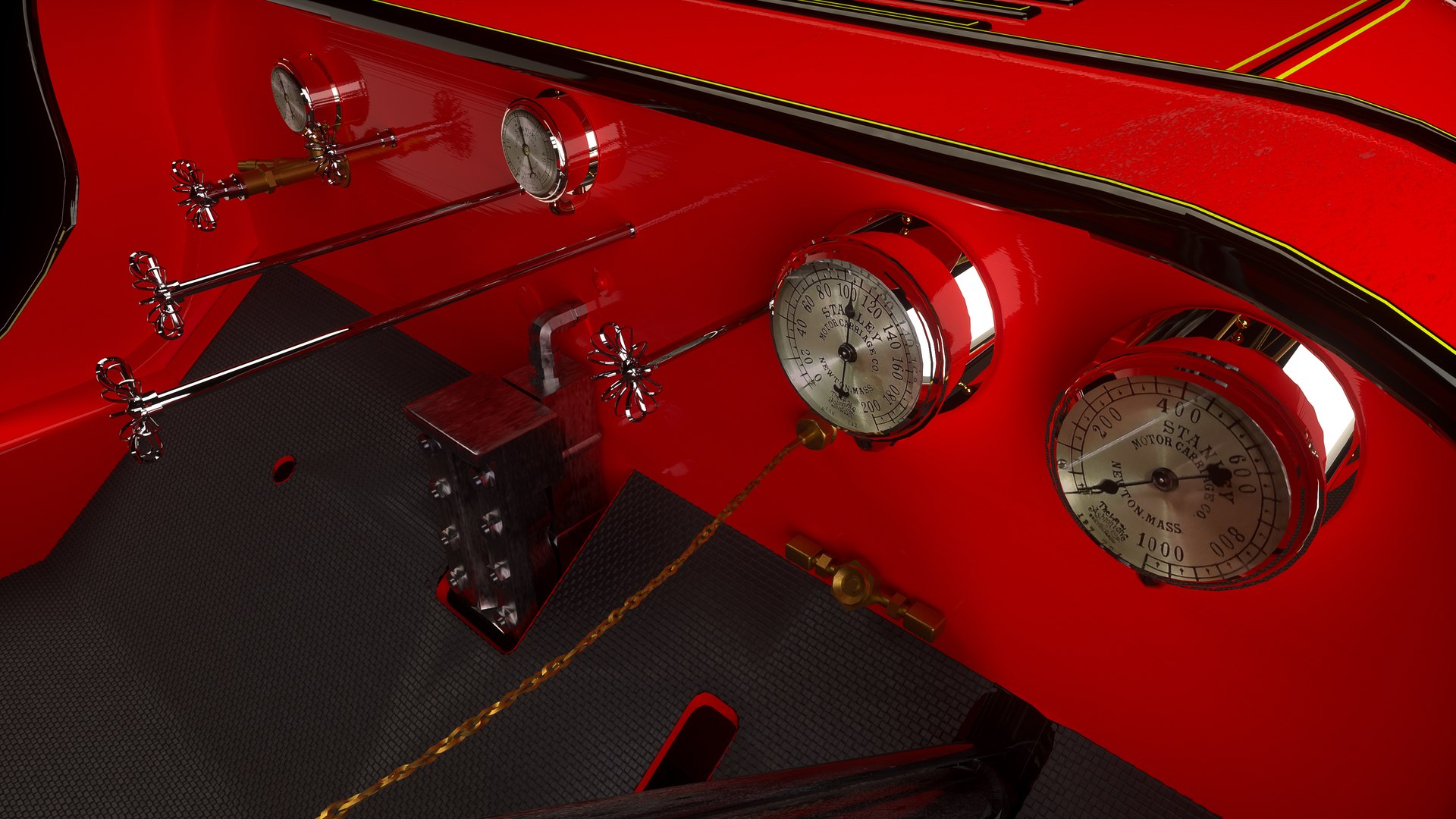 3D Stanley Steam Car Model - TurboSquid 2229855