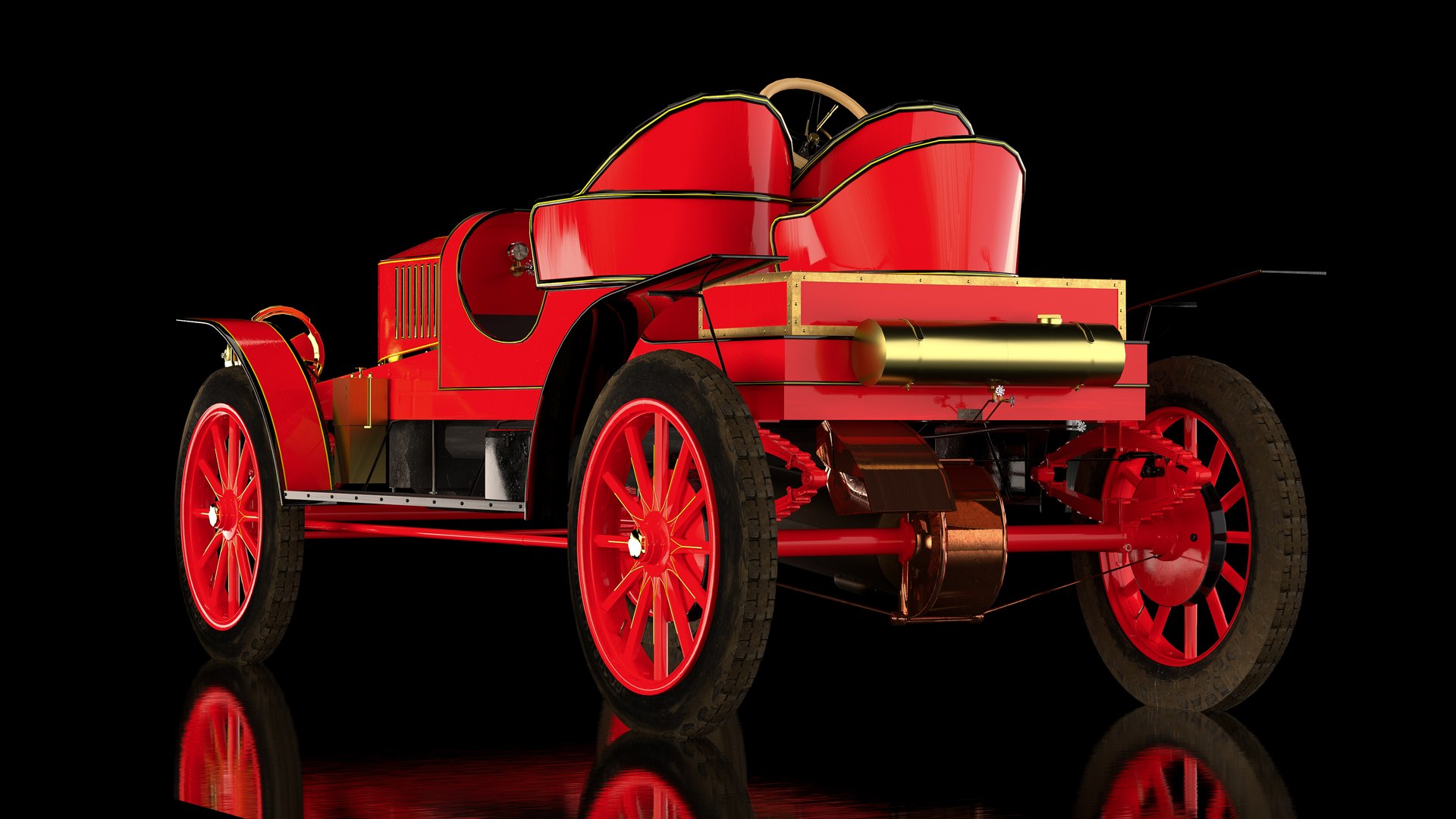 3D Stanley Steam Car Model - TurboSquid 2229855