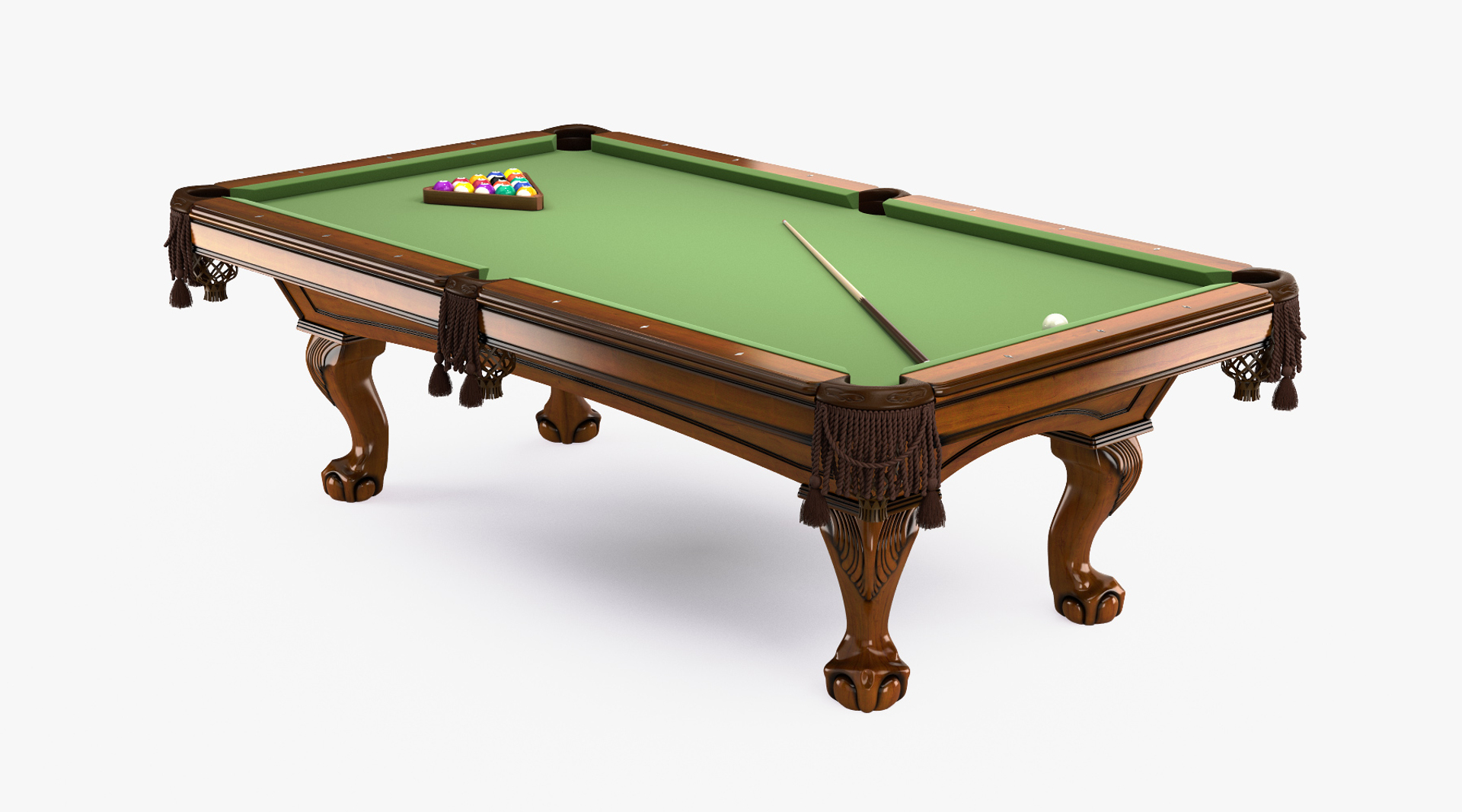 3D Pool Table 8ft Classic Model - TurboSquid 1286524
