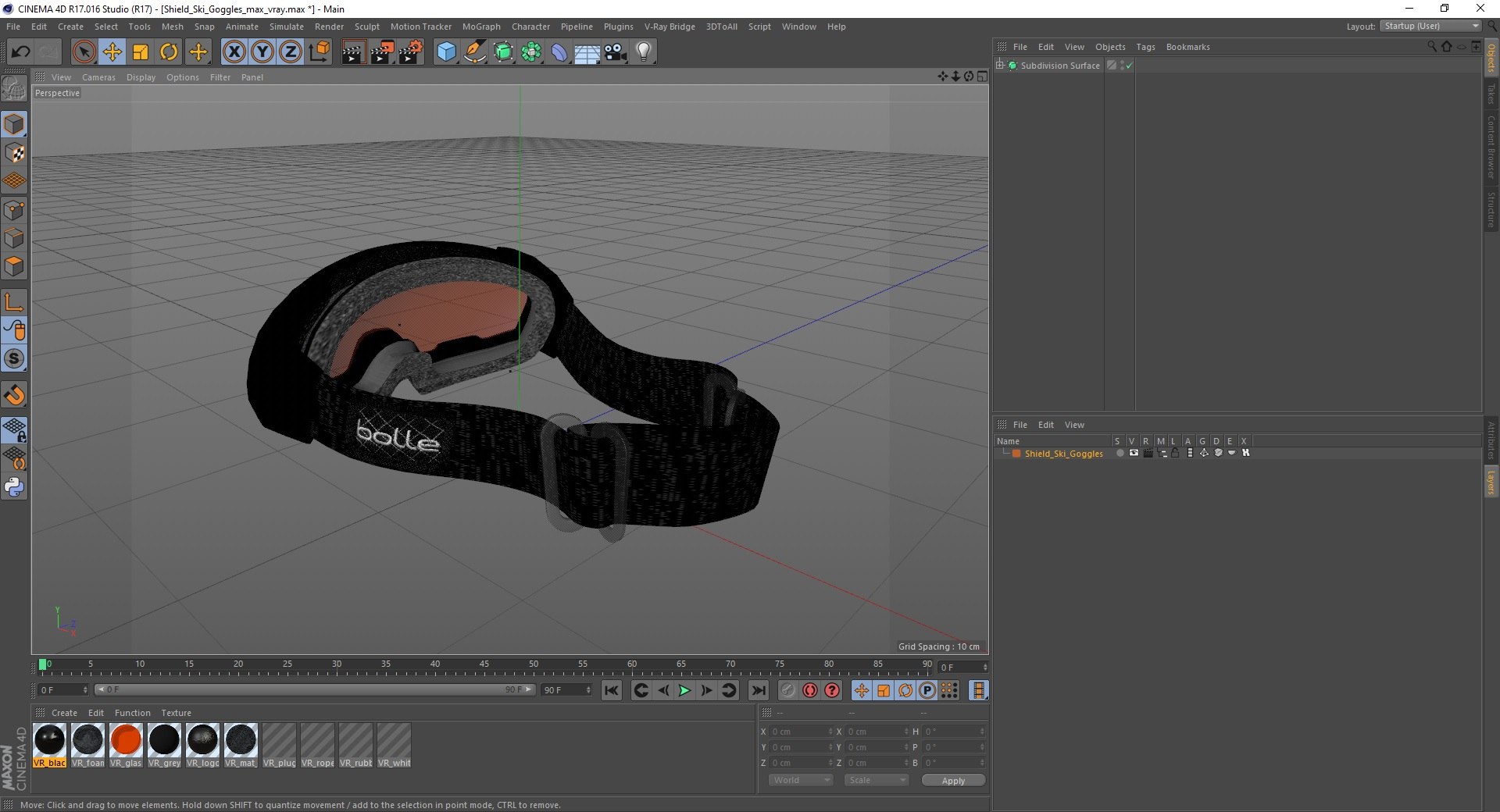 3D Shield Ski Goggles - TurboSquid 2214664