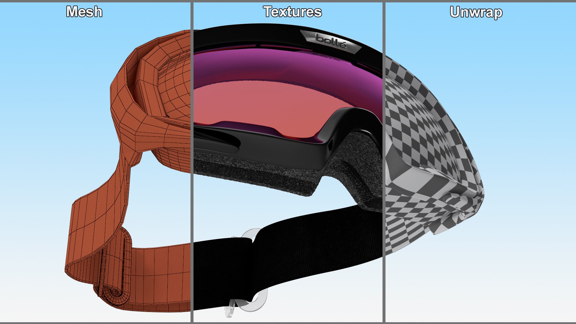 3D Shield Ski Goggles - TurboSquid 2214664