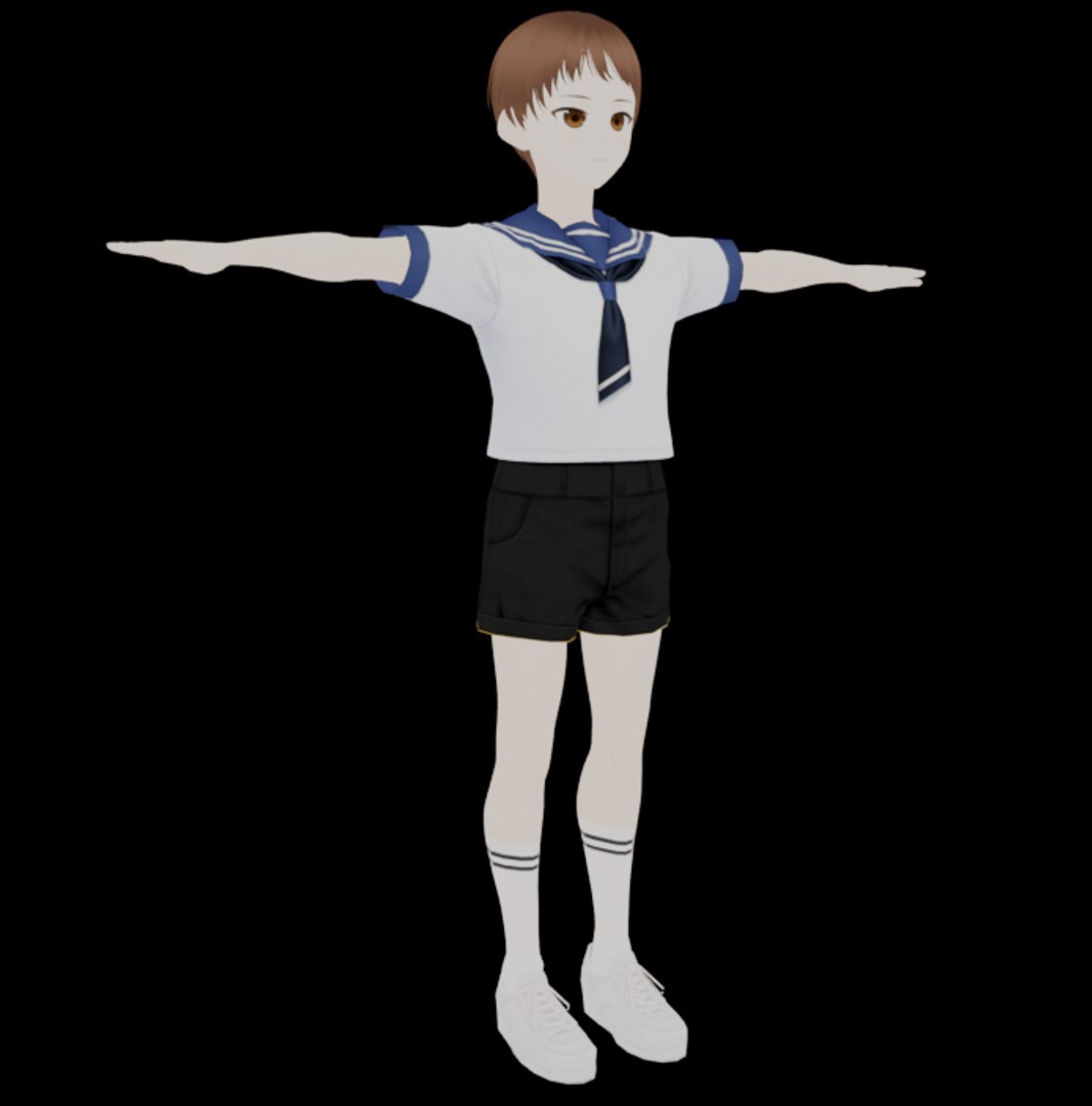 3D VR Anime Kid Rigged - TurboSquid 2300391
