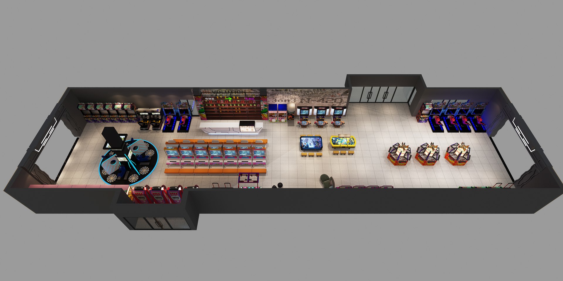 3D model Modern Entertainment Game Hall Model - TurboSquid 2056085