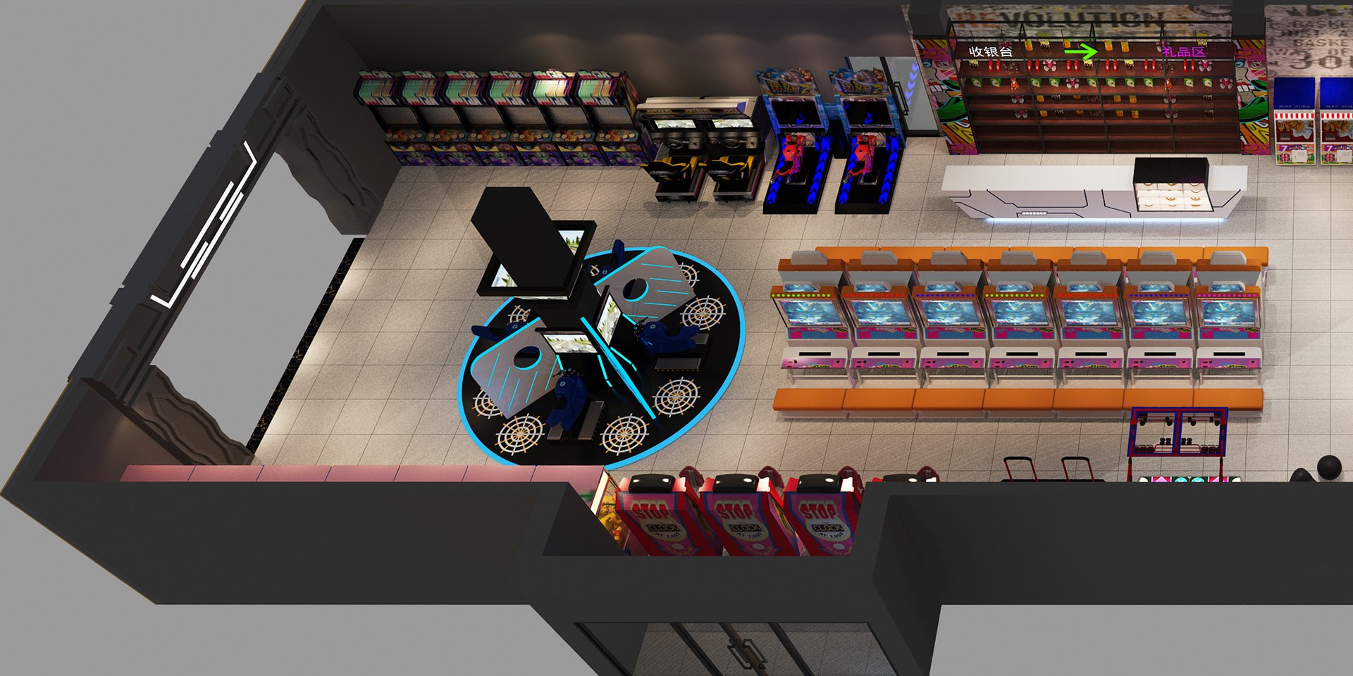 3D model Modern Entertainment Game Hall Model - TurboSquid 2056085