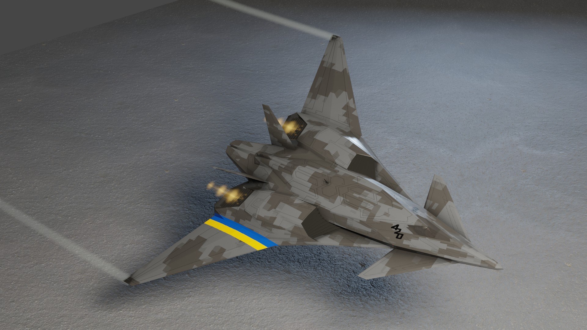 3D I-19 Ravenclaw Concept Stealth Fighter Jet Model - TurboSquid 1872472