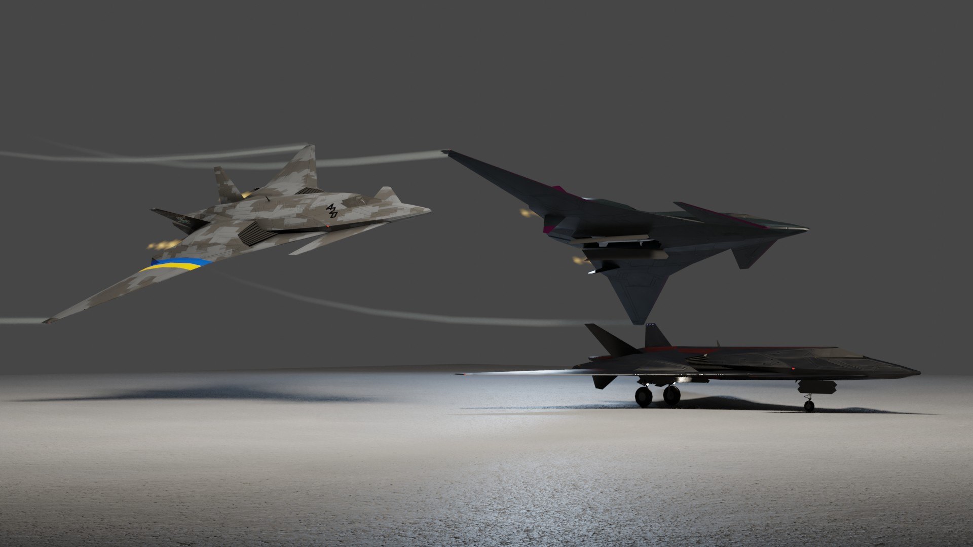 3D I-19 Ravenclaw Concept Stealth Fighter Jet Model - TurboSquid 1872472