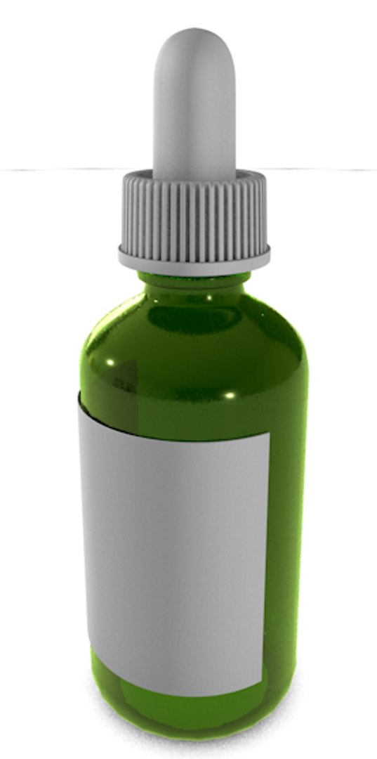 3d 3ds Glass Dropper Green