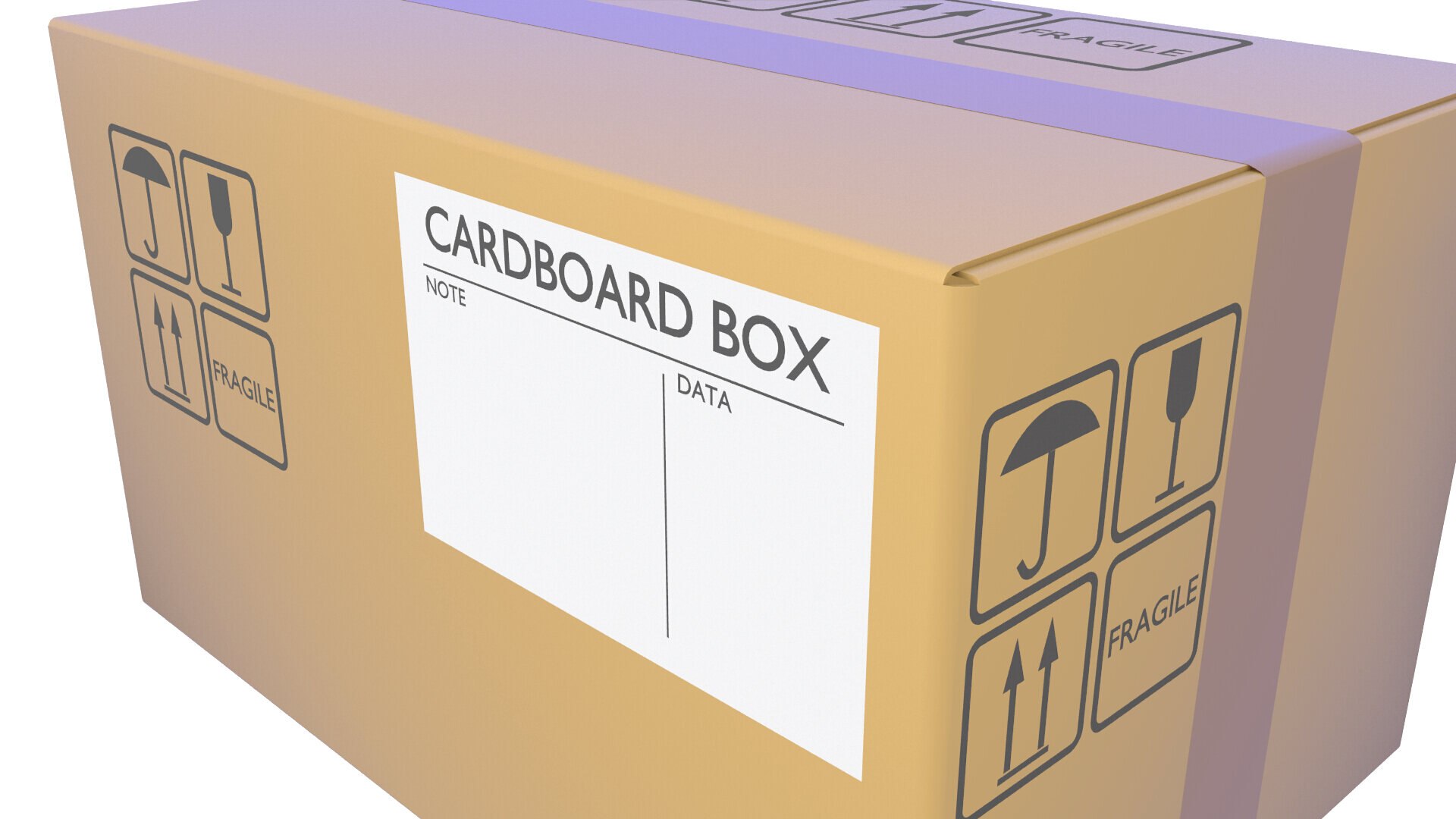 3D Office Cardboard Shipping Box 7 Model - TurboSquid 2096889