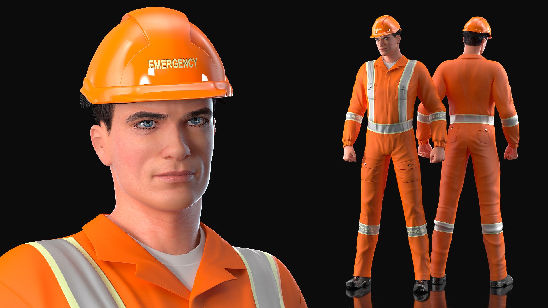 3D Rescuer Standing Pose Rescue Model - TurboSquid 1603943