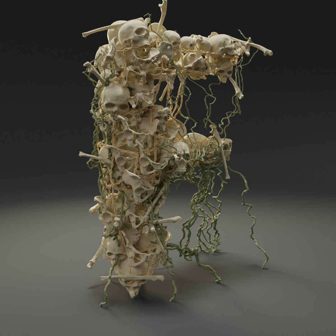 3D letter f bones skeleton - TurboSquid 1546115