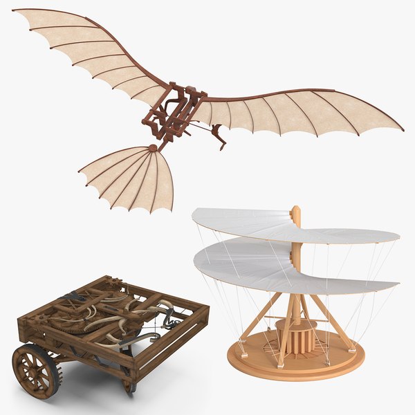 3d model leonardo da vinci automobile