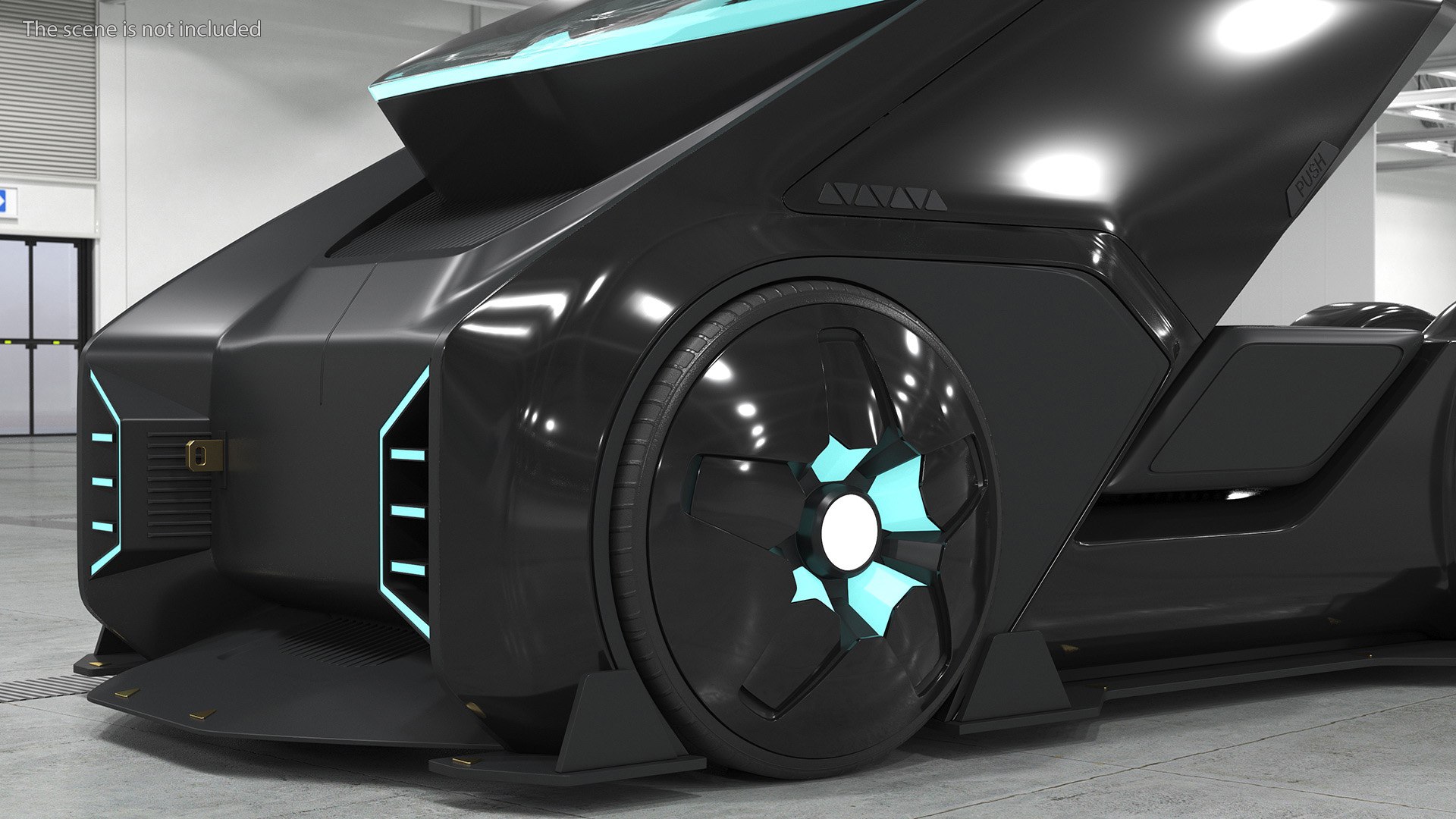 3D Science Fiction Truck Black - TurboSquid 2174290