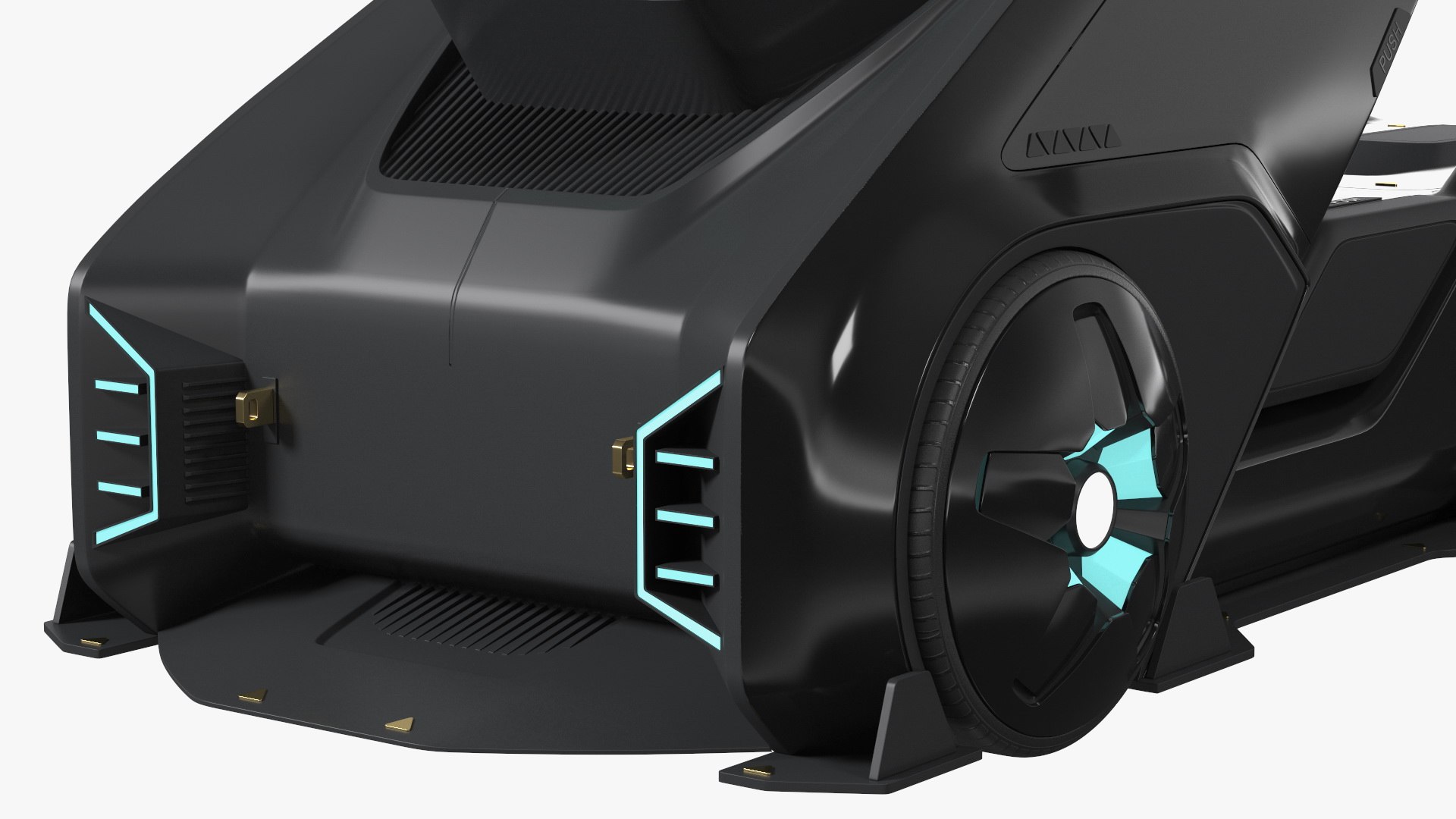 3D Science Fiction Truck Black - TurboSquid 2174290