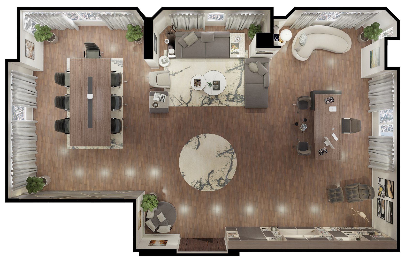 Modern Chairman Office 3D Model - TurboSquid 2058585