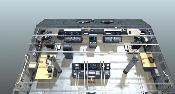 modelo 3d USS DDG Arleigh Burke clase destructor dentro del puente ...
