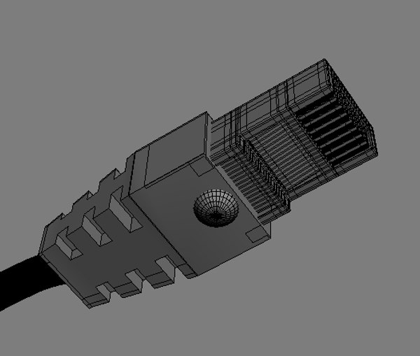 lan connector 3d model