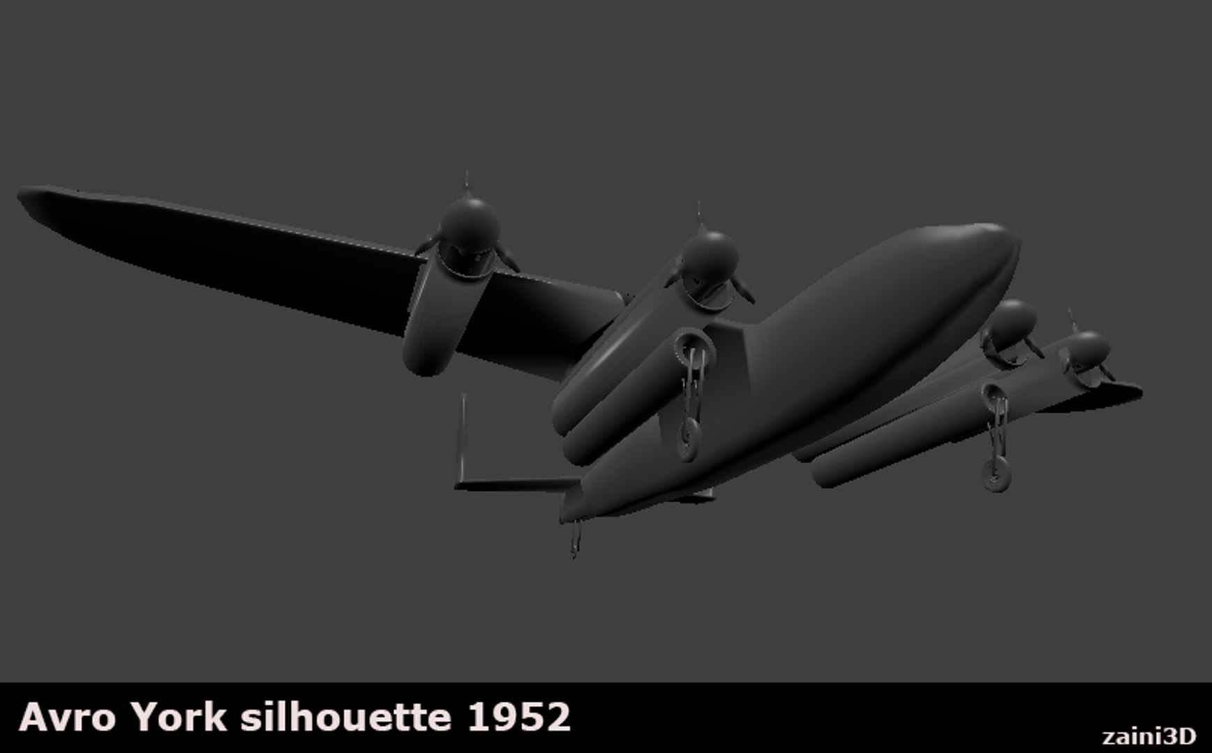 Avro York Aircraft 1952 3d 3ds