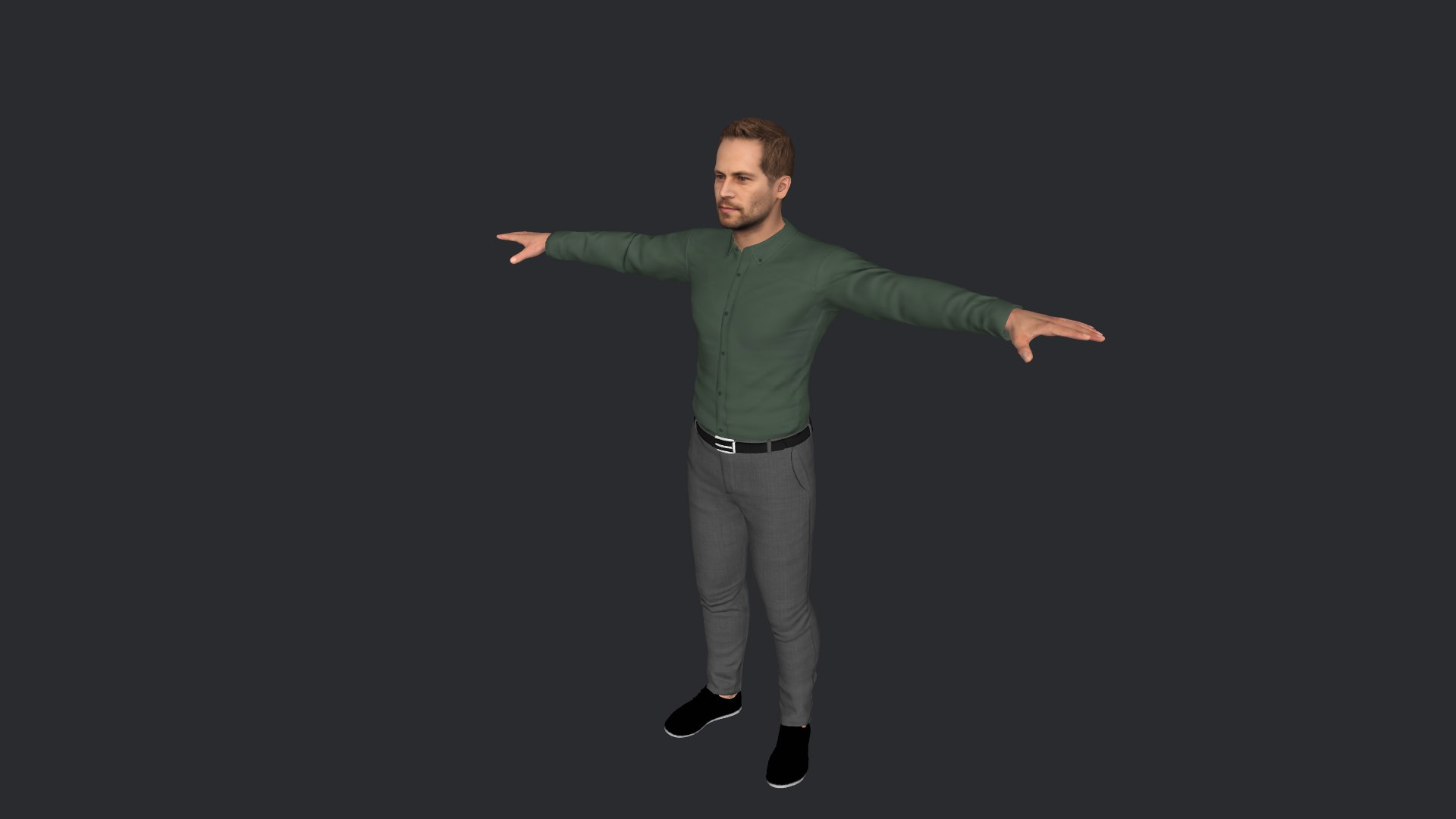 3D Paul Walker Hyper Realistic Full Body Fully Rigged 3D Character ...