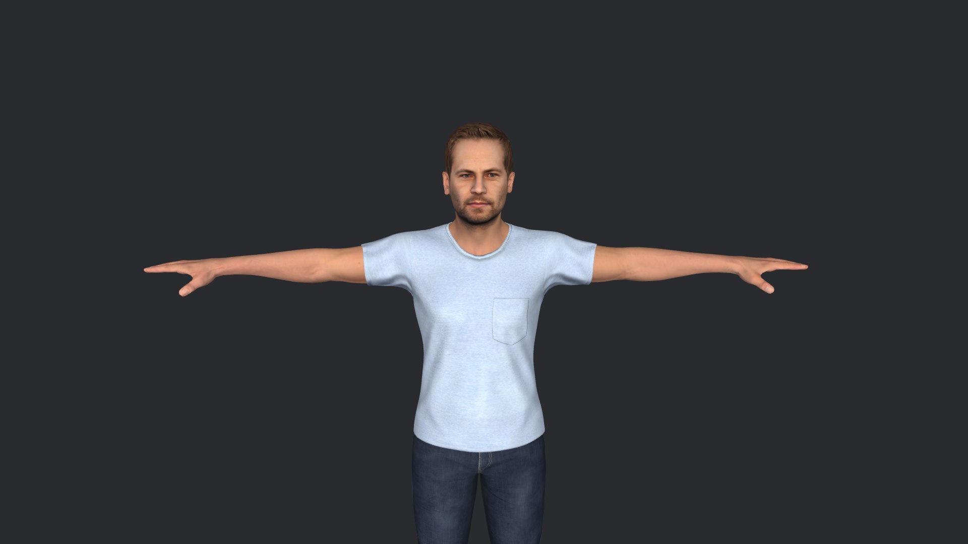 3D Paul Walker Hyper Realistic Full Body Fully Rigged 3D Character ...